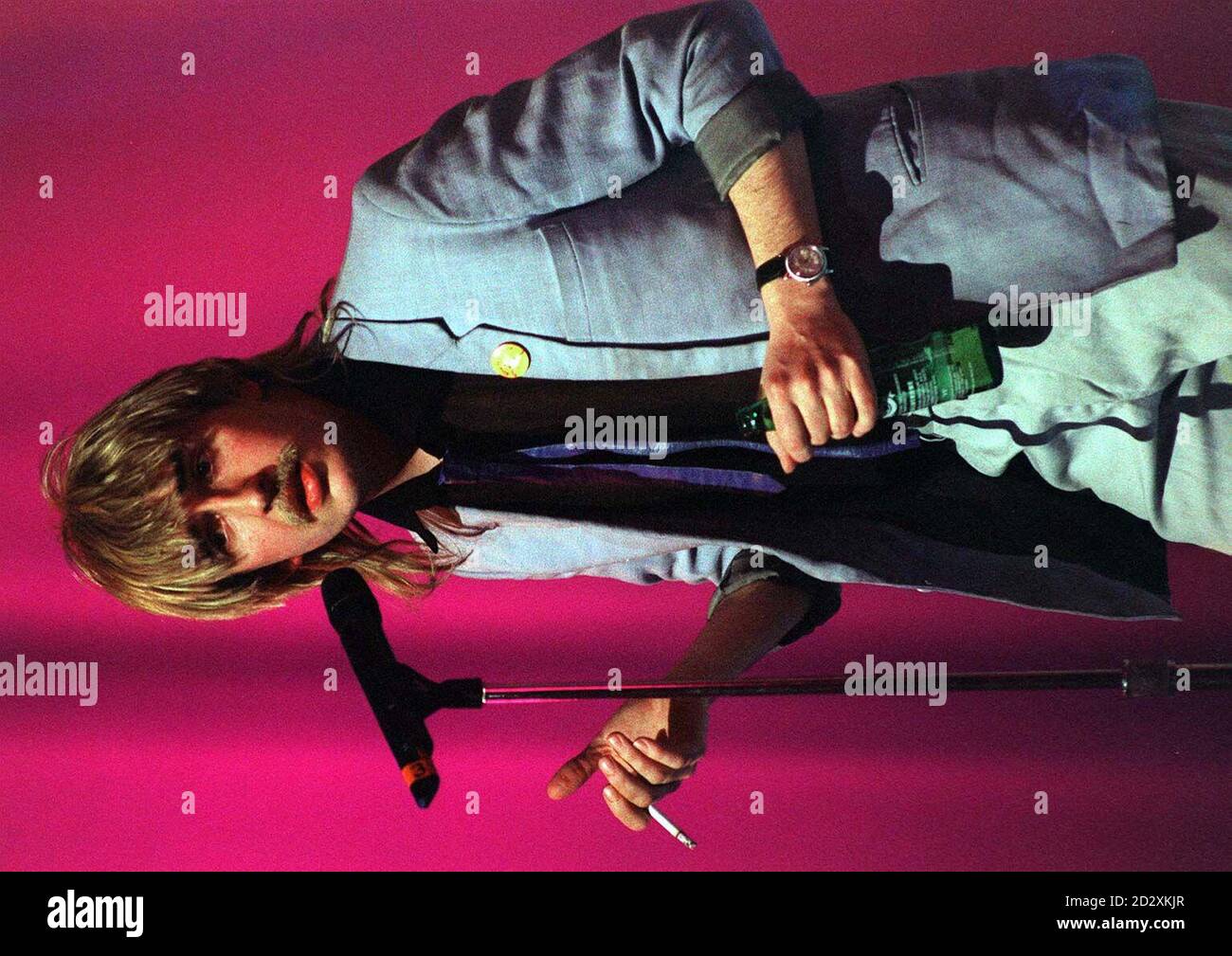 Steve Coogan plays Paul Calf during a comedy set on stage at the London ...