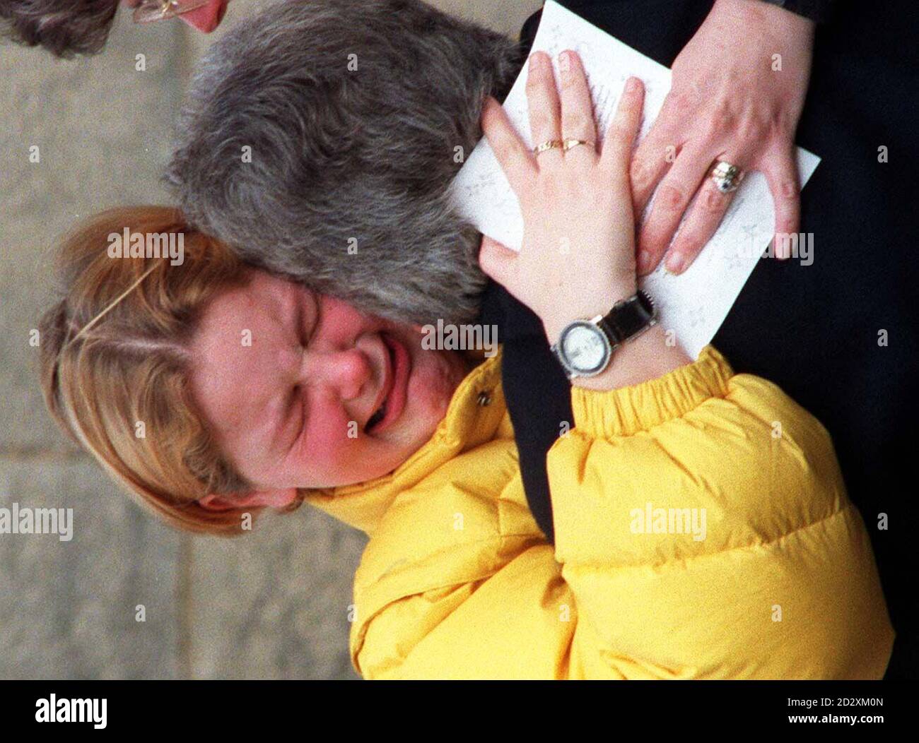Grief stricken friends of three harrogate schoolgirls hi-res stock ...