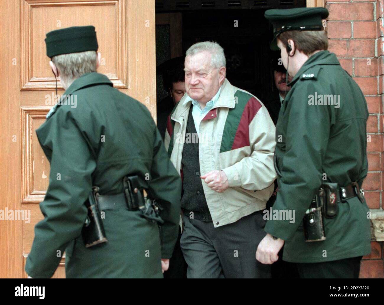 Paedophile priest Brendan Smyth leaves Limavady Courthouse after being ...