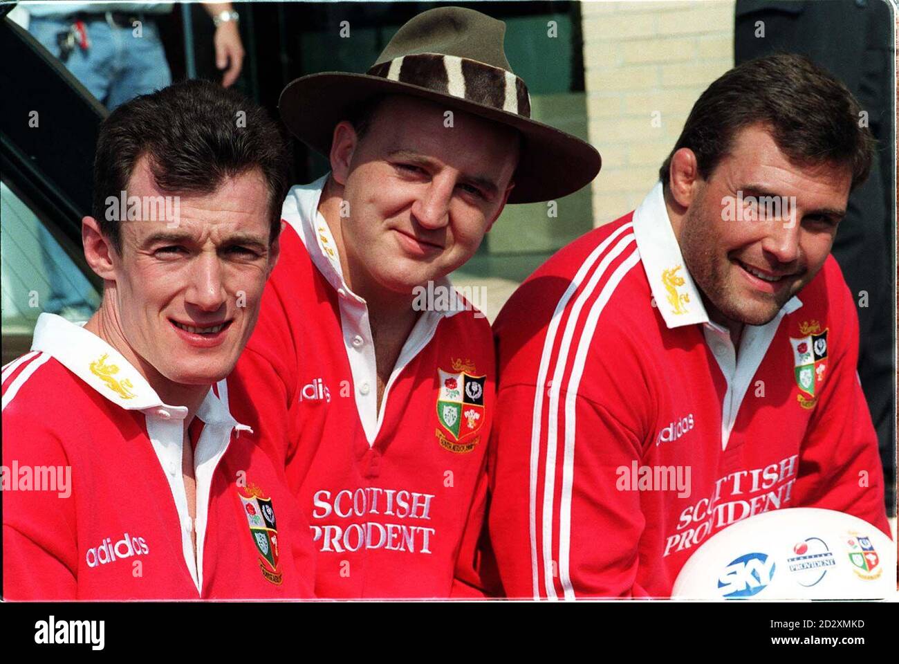 (l/r) Rob Howley, Keith Wood, and Jason Leonard, part of the British ...