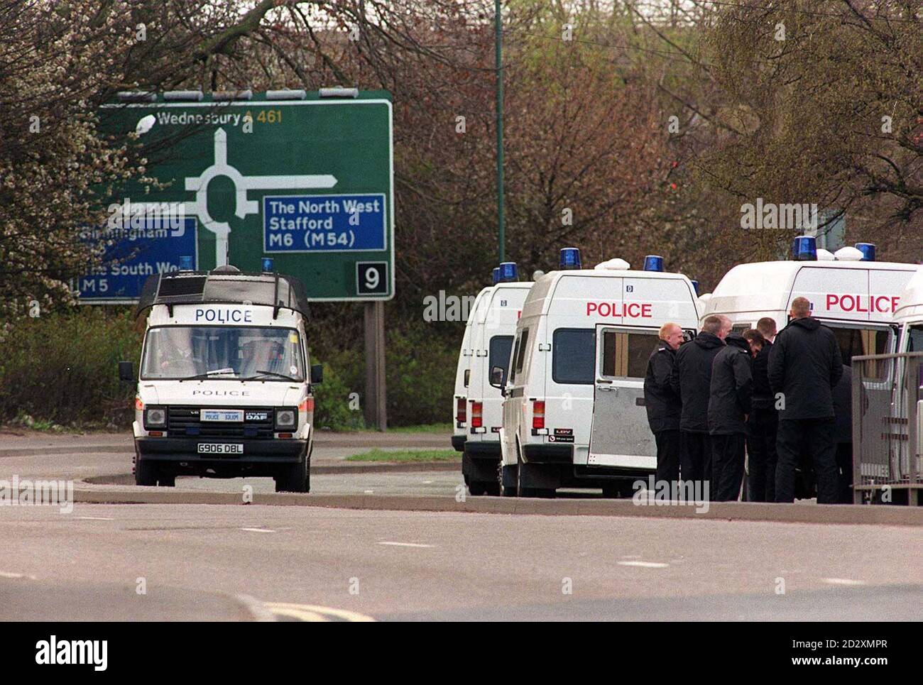 Junction 9 of the M6 near Walsall, the scene of one of this afternoon's ...