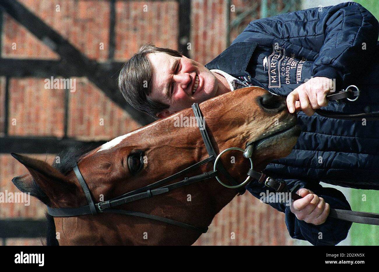 Grand National winner, Lord Gyllene, back at his stables in Uffington ...