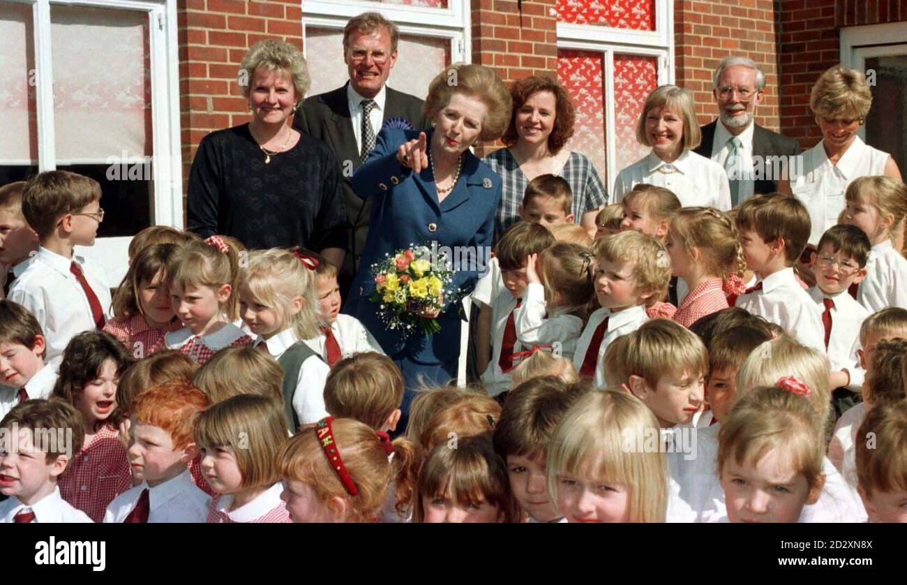 Baroness Thatcher with the Tory candidate for Christchurch, , Chris ...