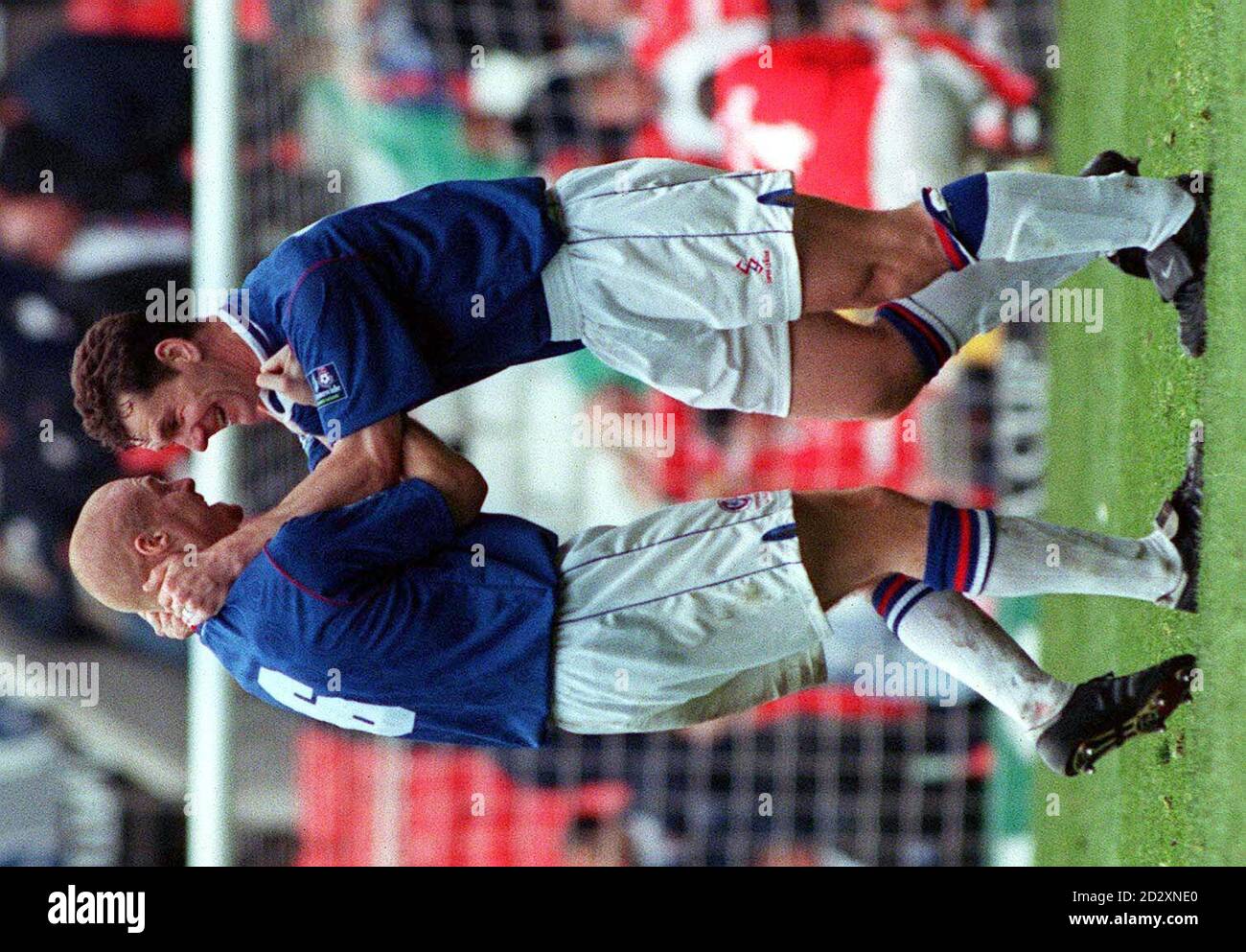 Chesterfield's Sean Dyche and Jamie Hewitt celebrate after drawing 3-3 ...