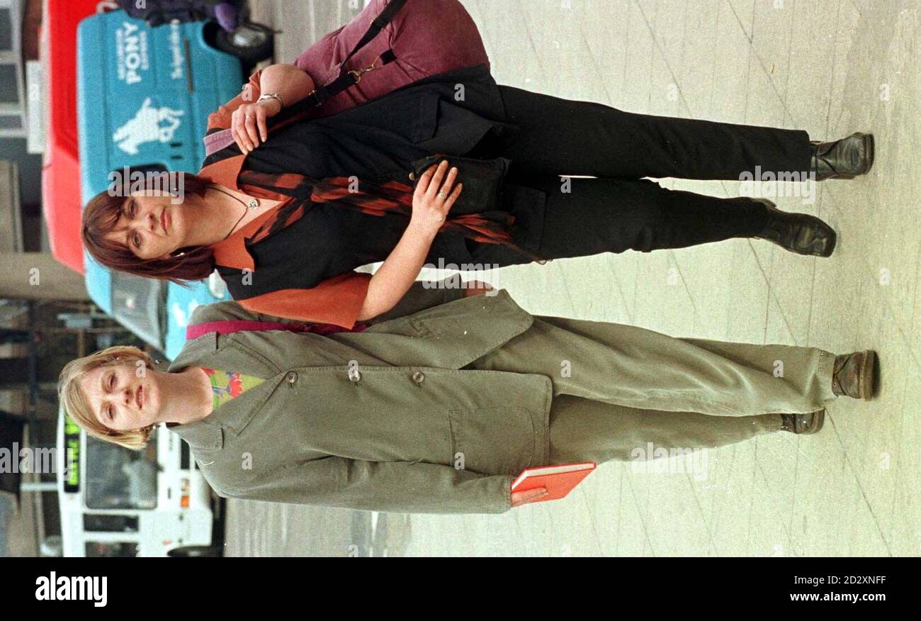 Catherine Mosely (left) and Julie Mangan at Heathrow Airport before ...