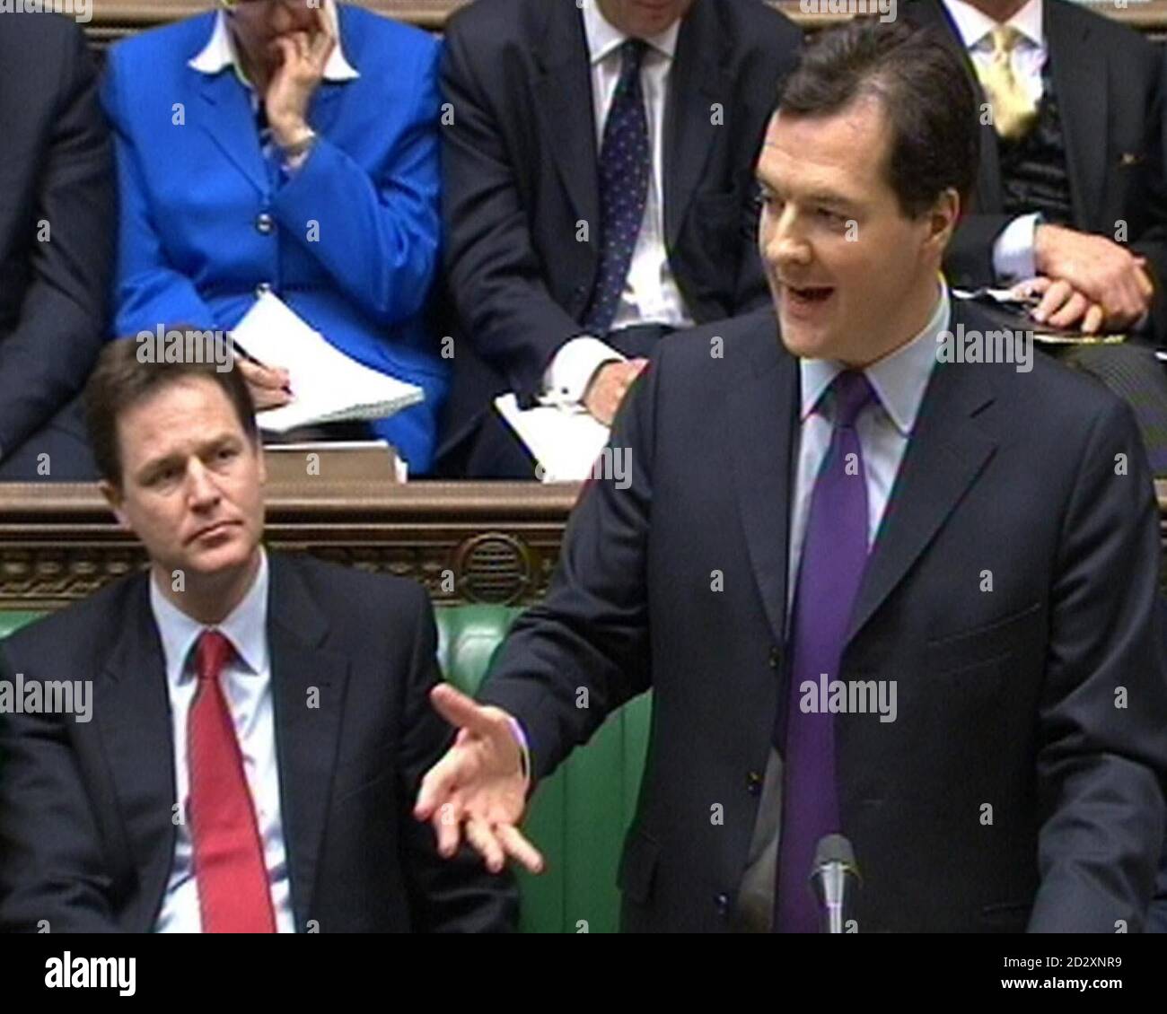 Chancellor George Osborne delivers his Budget in the House of Commons ...