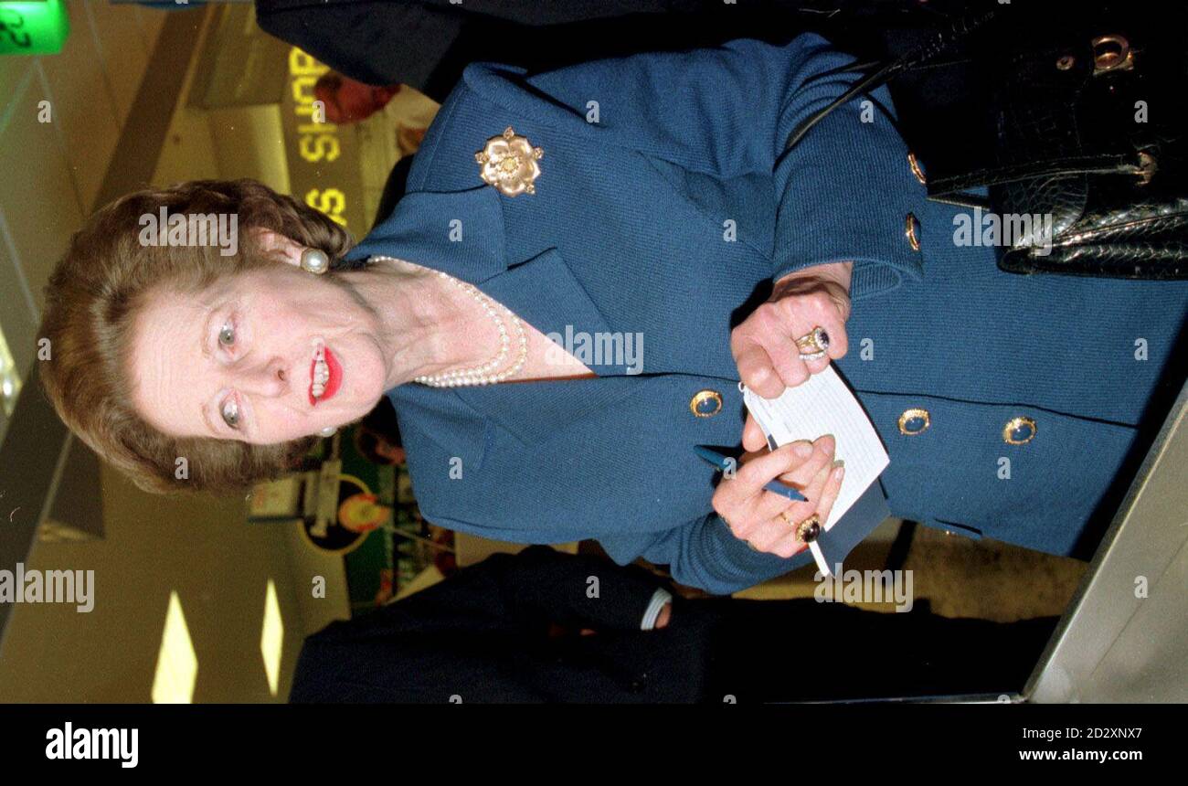 Baroness Thatcher on the Conservative campaign trail in Tesco's ...