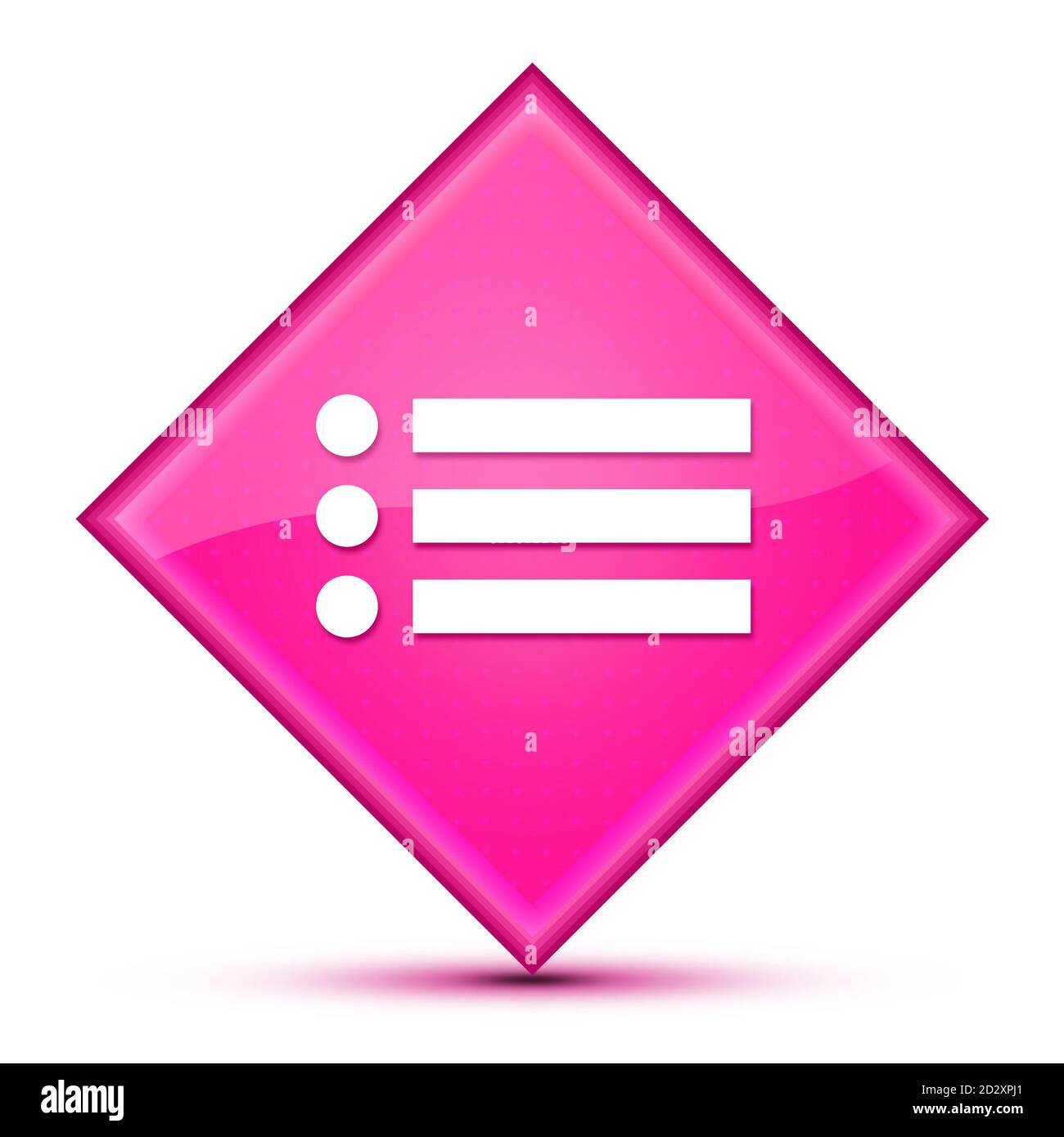 List icon isolated on luxurious wavy pink diamond button abstract ...