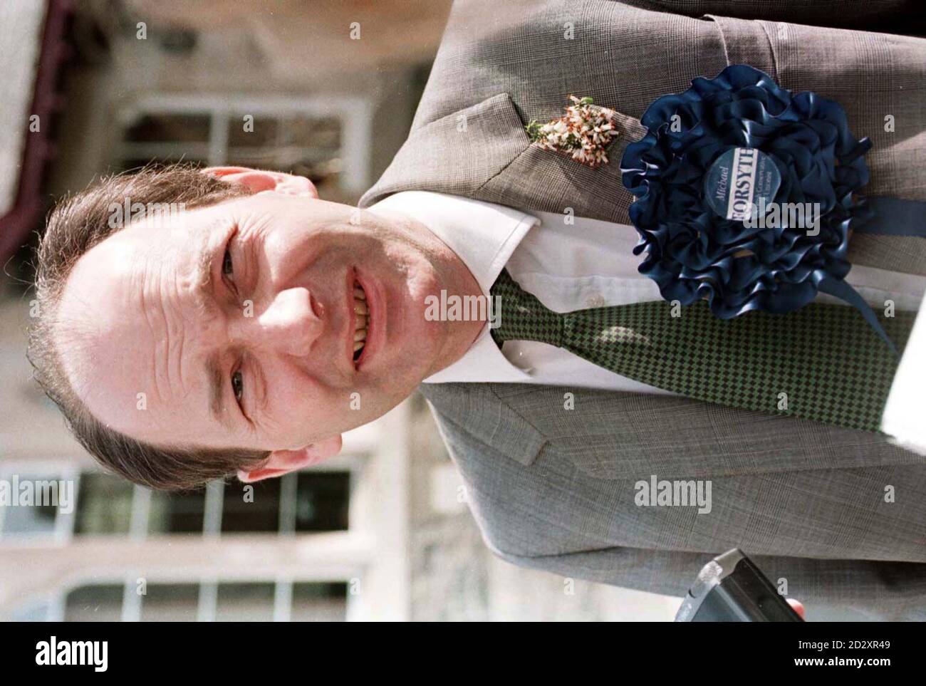 Scottish Secretary Michael Forsyth leaving Aberfoyle Primary School ...