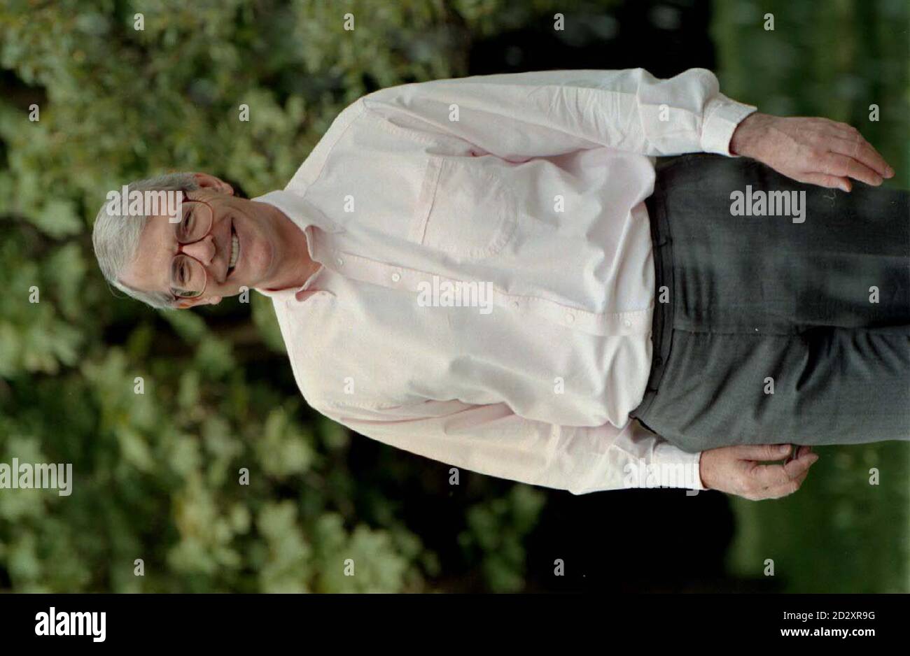 Former Prime Minister John Major in the garden of his Huntingdon home ...