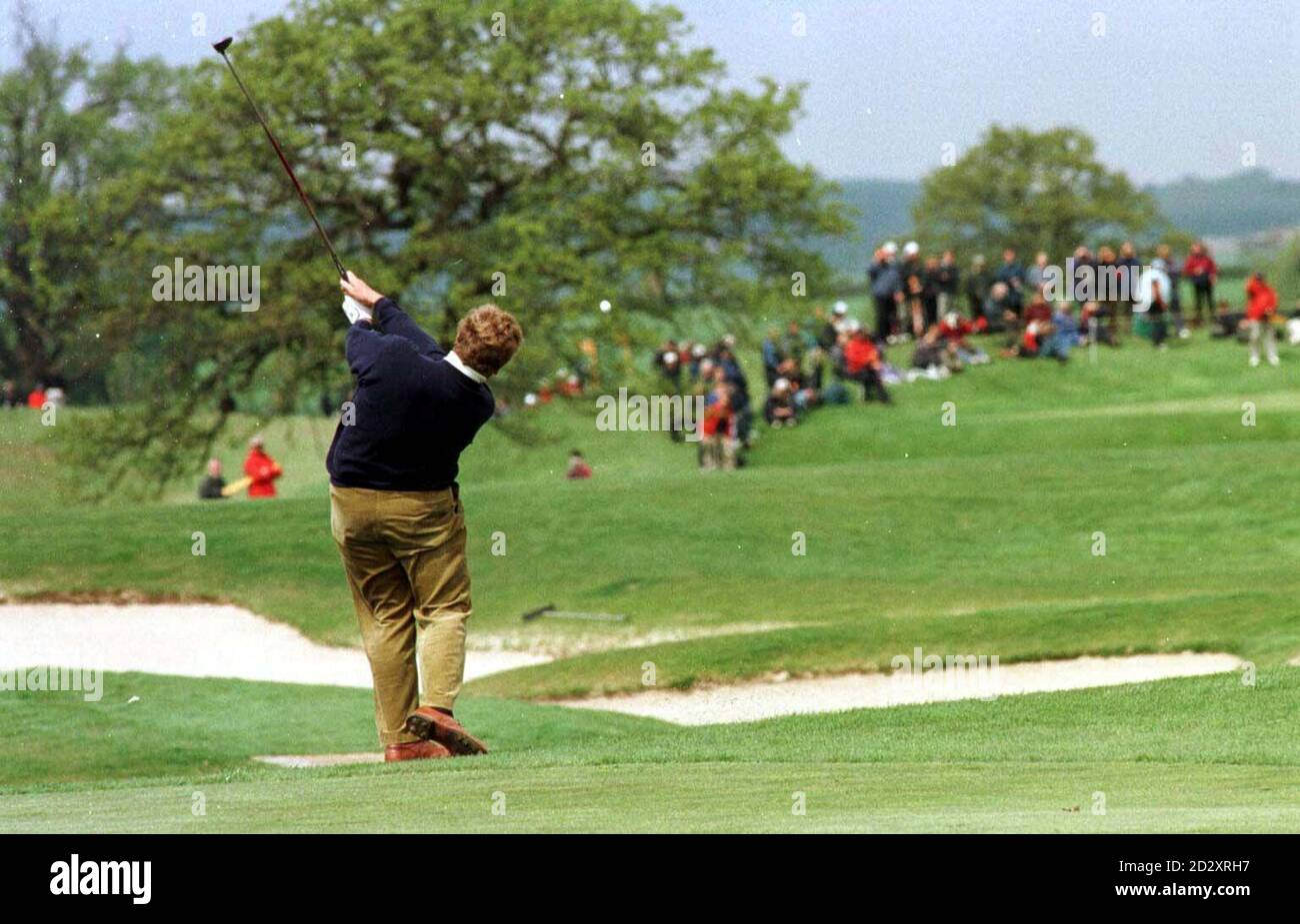 Colin Montgomerie plays the 3rd fairway, during the second days play of ...