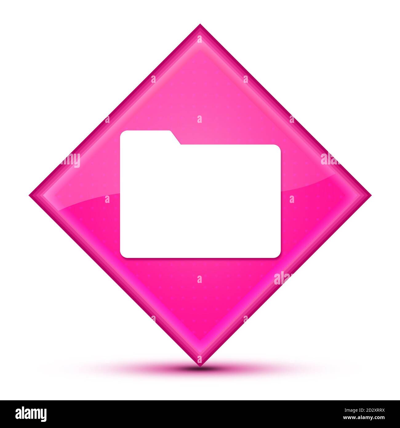 Folder icon isolated on luxurious wavy pink diamond button abstract ...