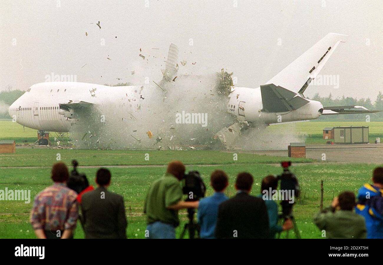 A former Air France 747 is blown apart in a CAA/FAA experiment at ...
