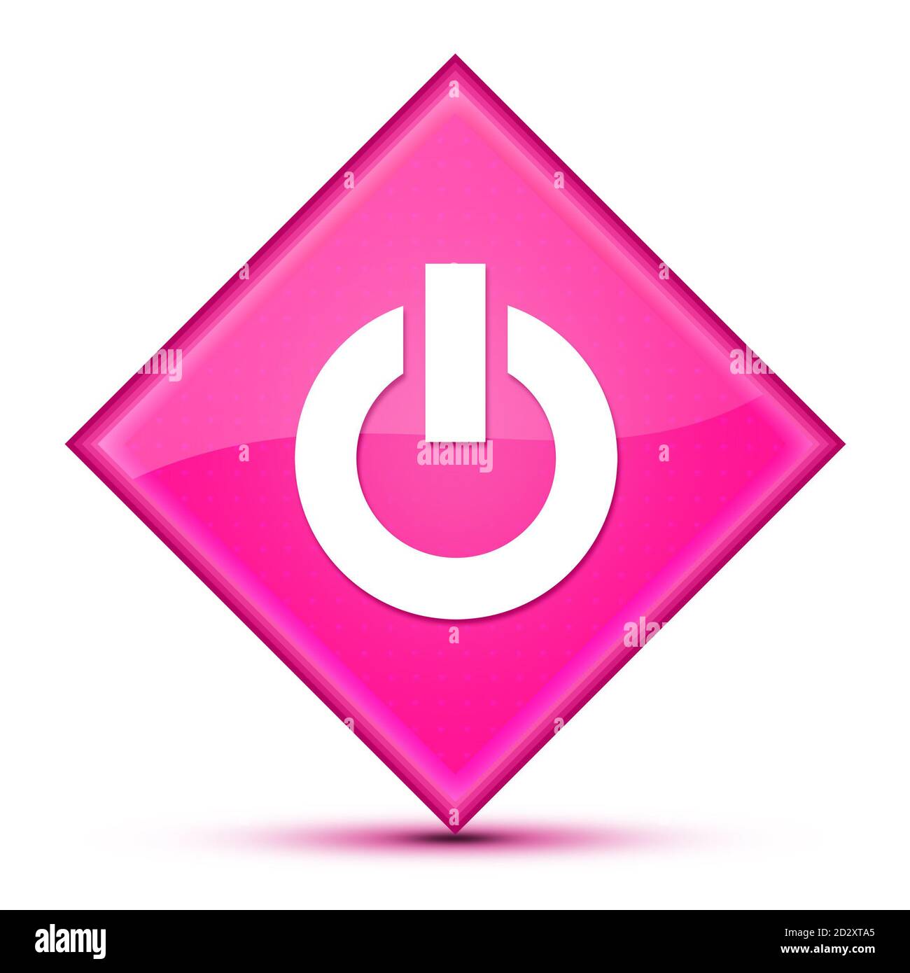 Engine Start icon isolated on luxurious wavy pink diamond button ...