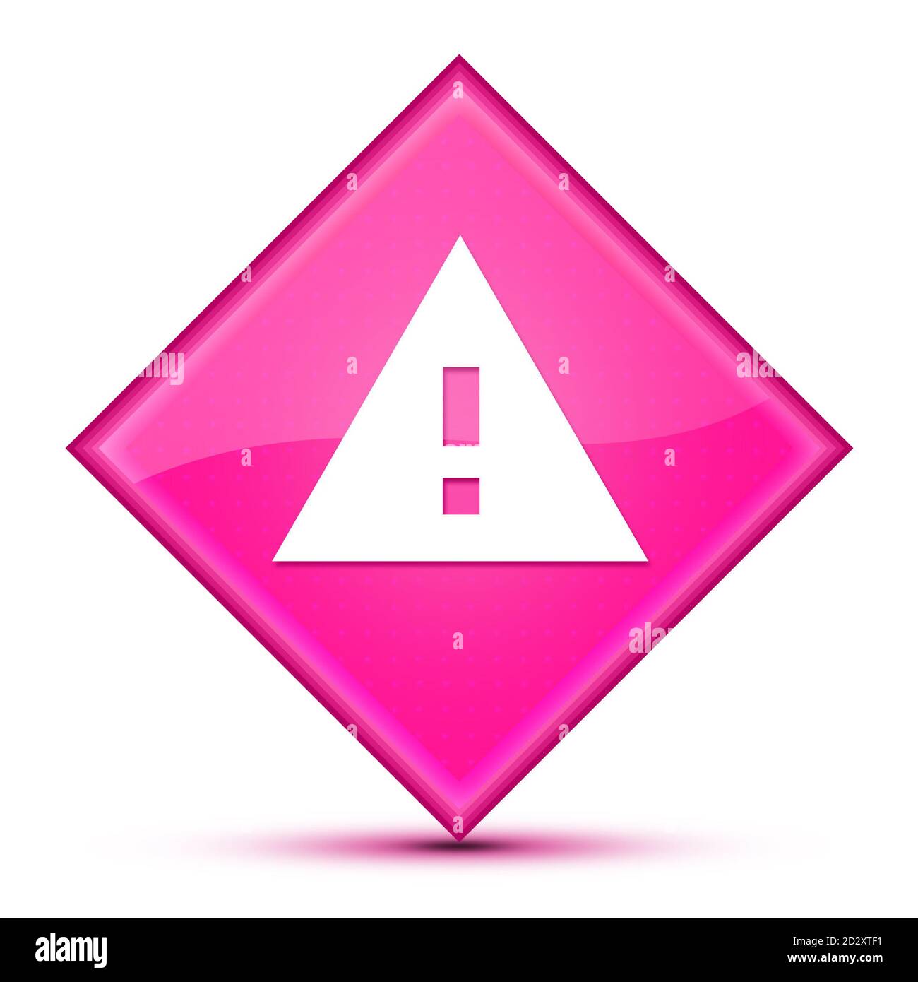 Report problem icon isolated on luxurious wavy pink diamond button ...