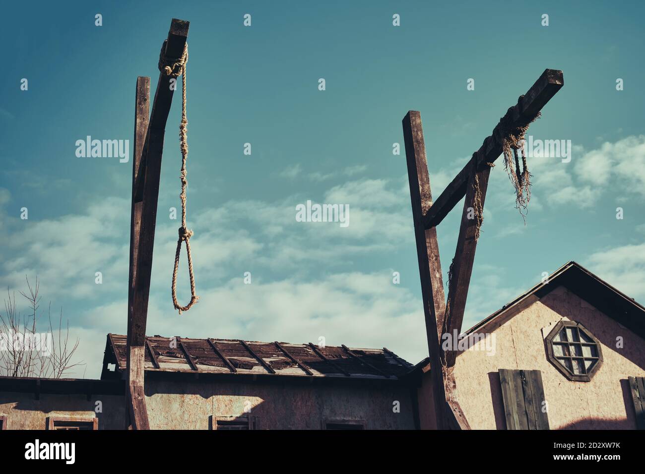 Old town gallows noose in hi-res stock photography and images - Alamy