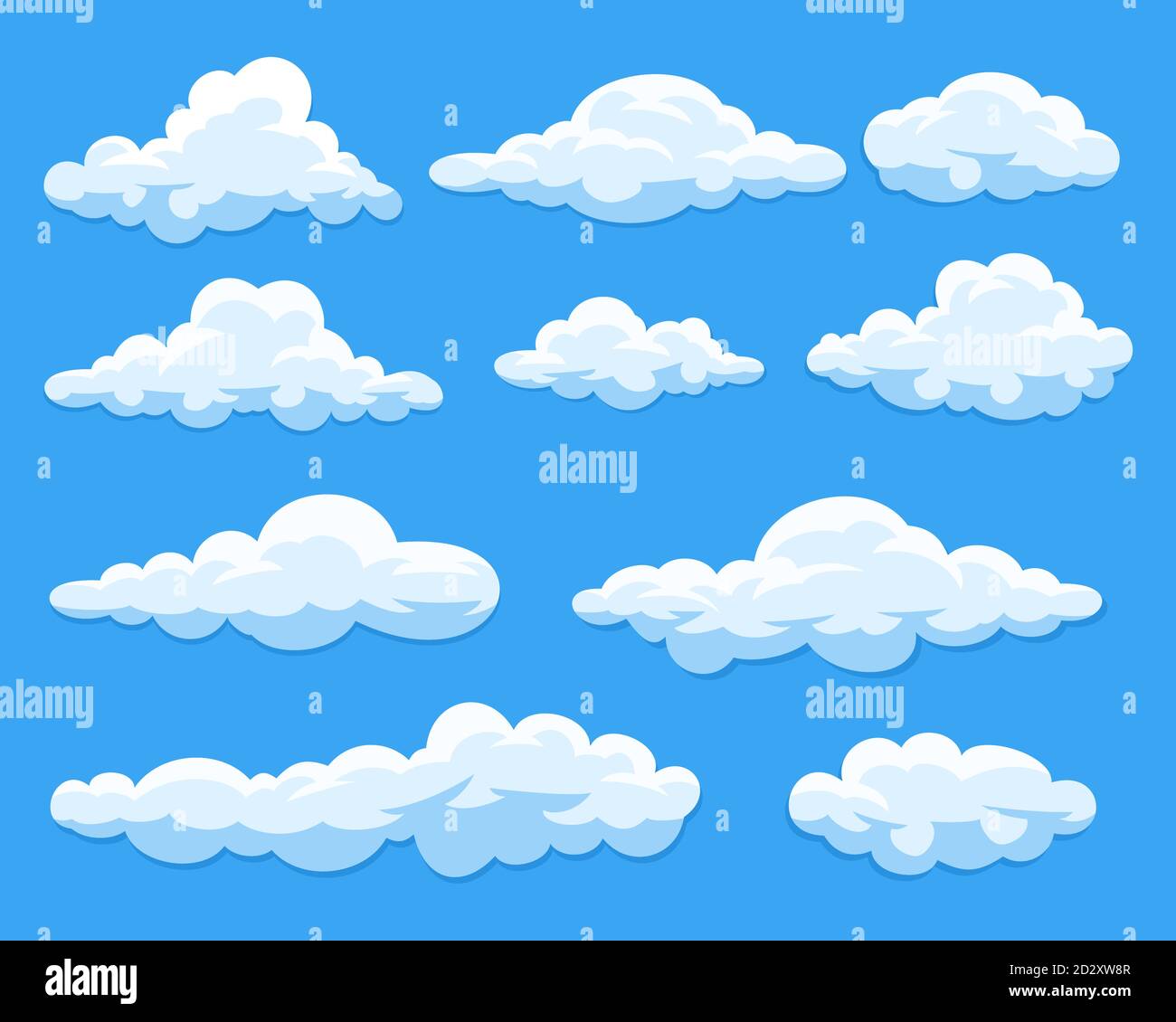 Set of cartoon clouds Stock Vector Image & Art - Alamy
