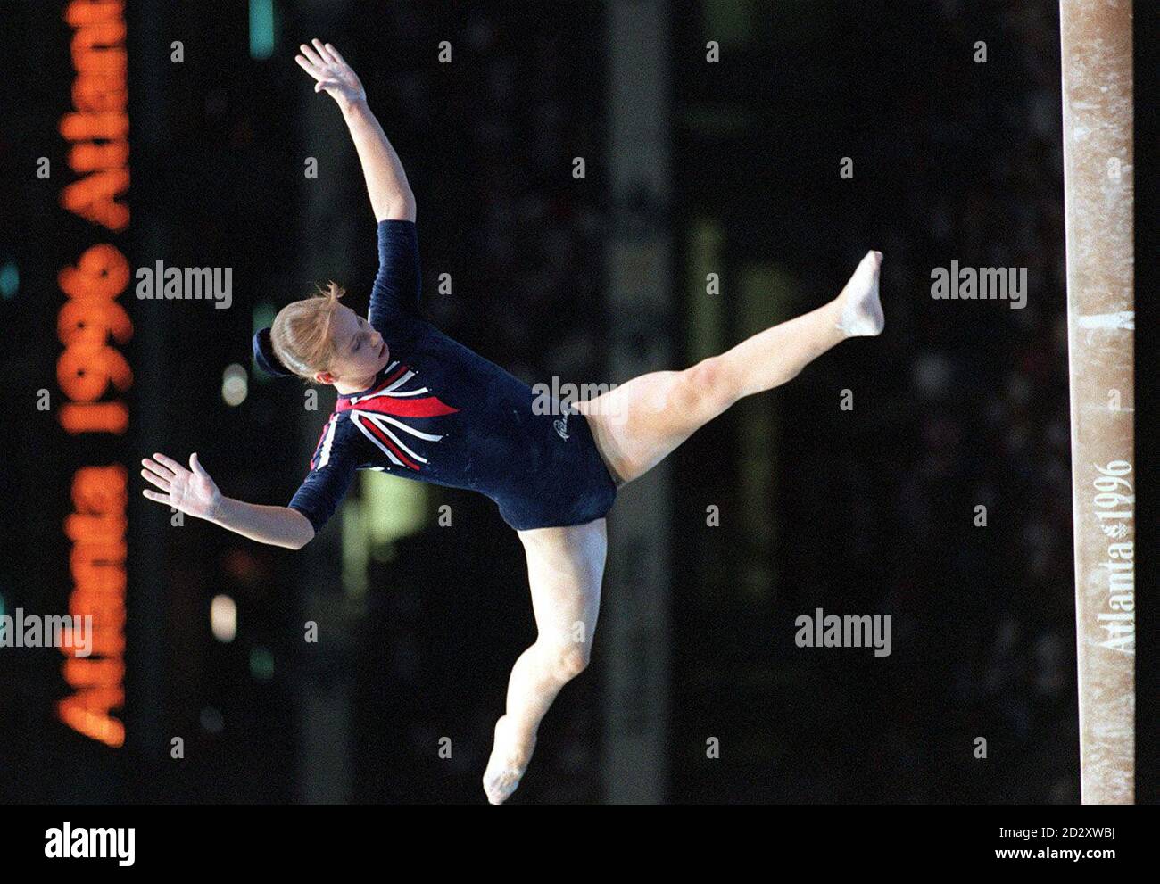 Britain's Sonia Lawrence falls from the beam during her performance in ...