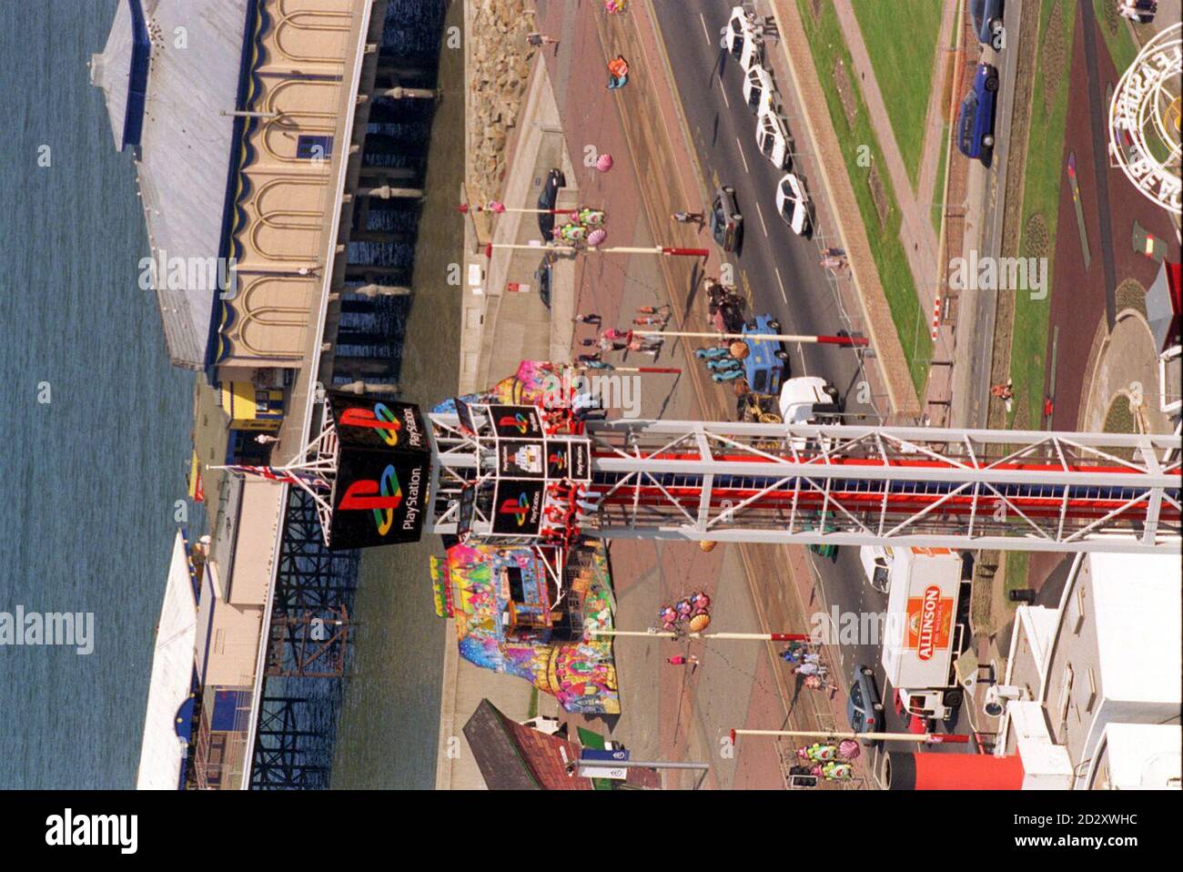 Teenage pop band Boyzone launch the new 210 feet Playstation ride at ...