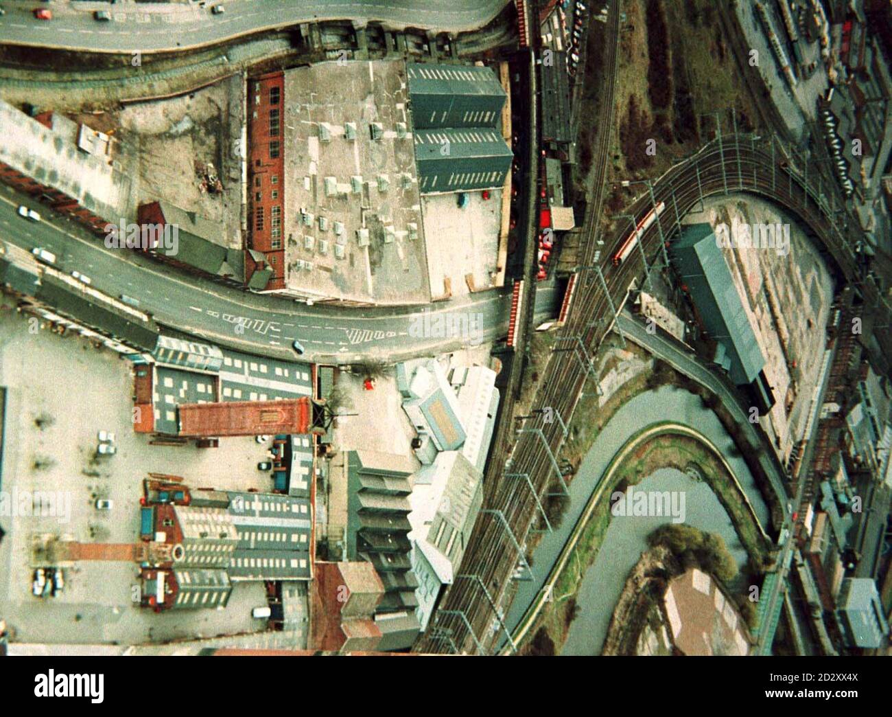 A police hand out picture of an aerial view of the Globe Road area of ...