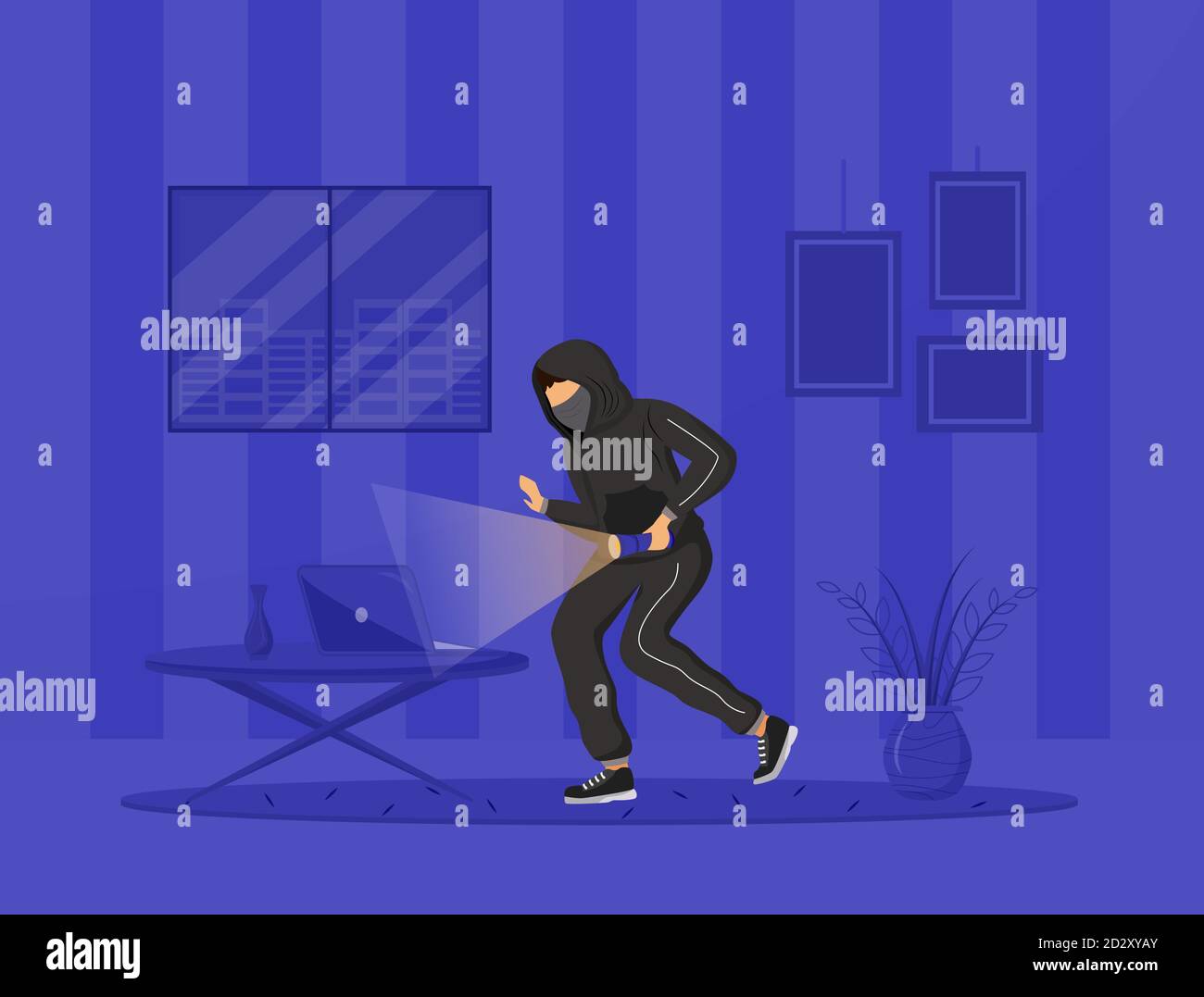 Burglary scene Stock Vector Images - Alamy