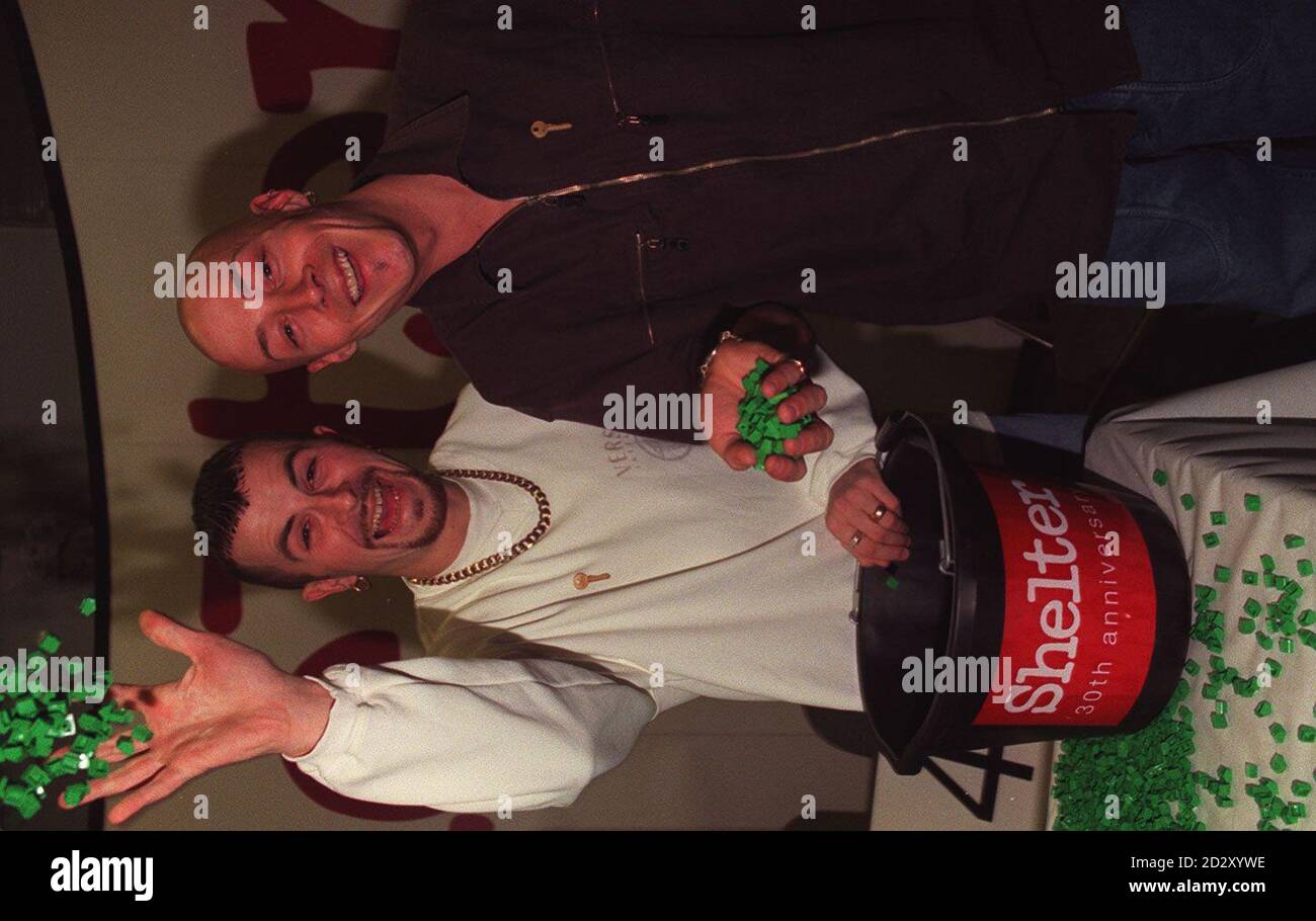 EAST 17 BAND MAMBERS TERRY COLDWELL (L) AND JOHN HENDRY IN LONDON TO ...