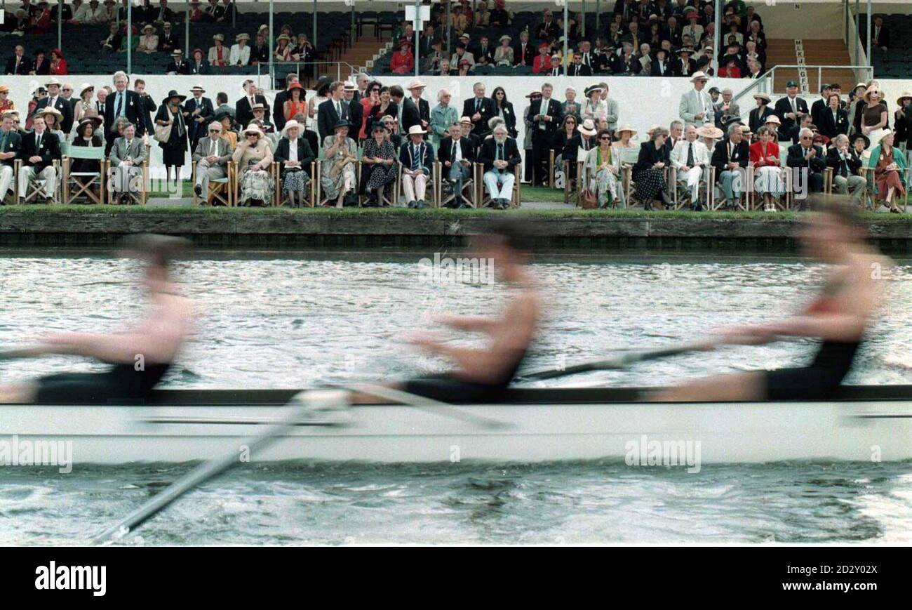 The Princess Elizabeth Cup race pases on the River Thames at Henley ...