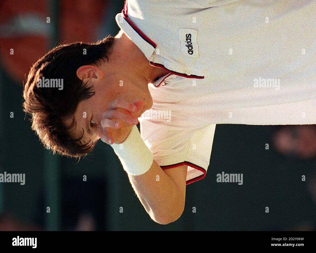 Britain's Tim Henman on No 1 Court this afternoon (Thursday) where he ...