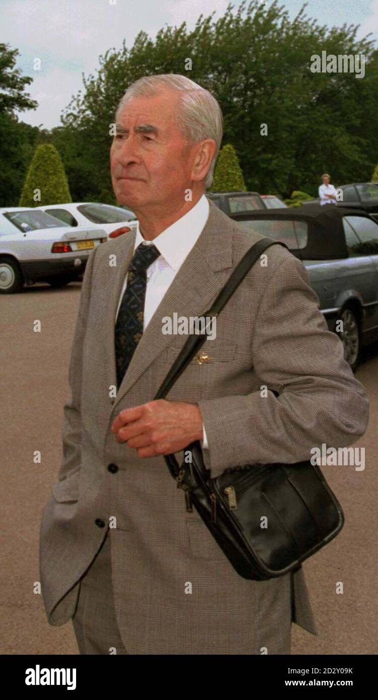 Dads Army star Bill Pertwee arrives for the funeral of fellow actor and ...