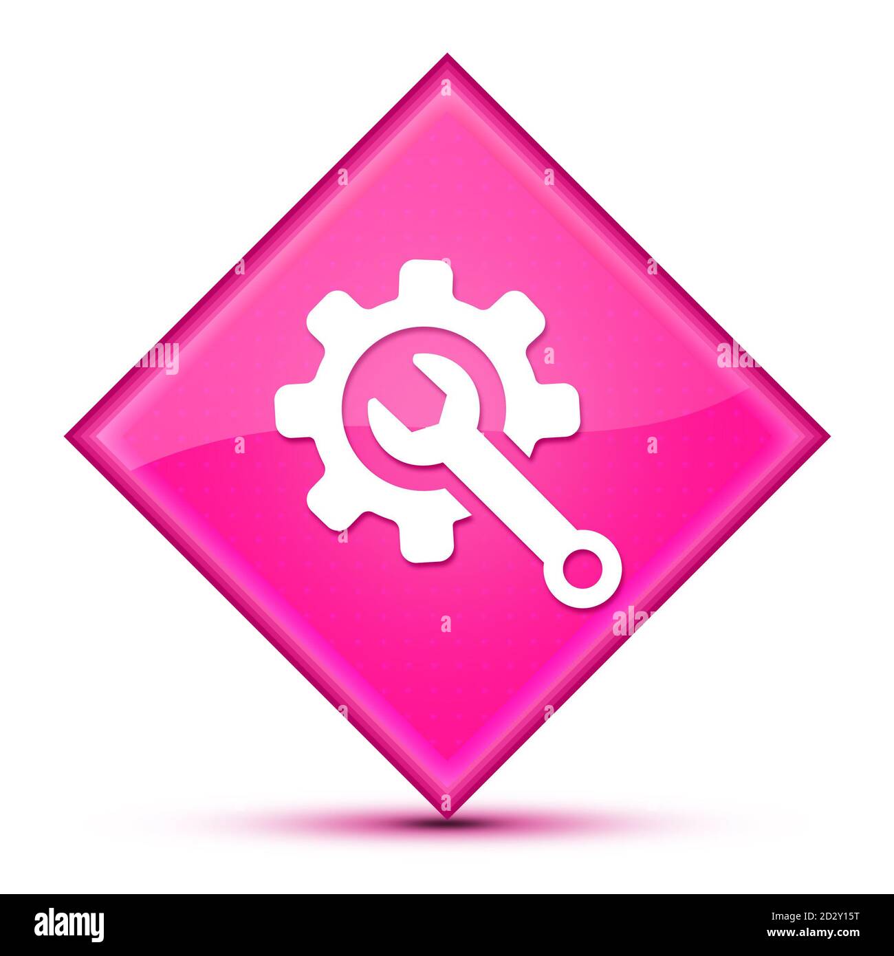 Technical support icon isolated on luxurious wavy pink diamond button ...