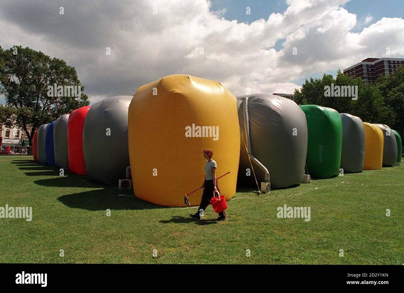 An outside view of the giant inflatable artwork "Dreamspace" at London ...