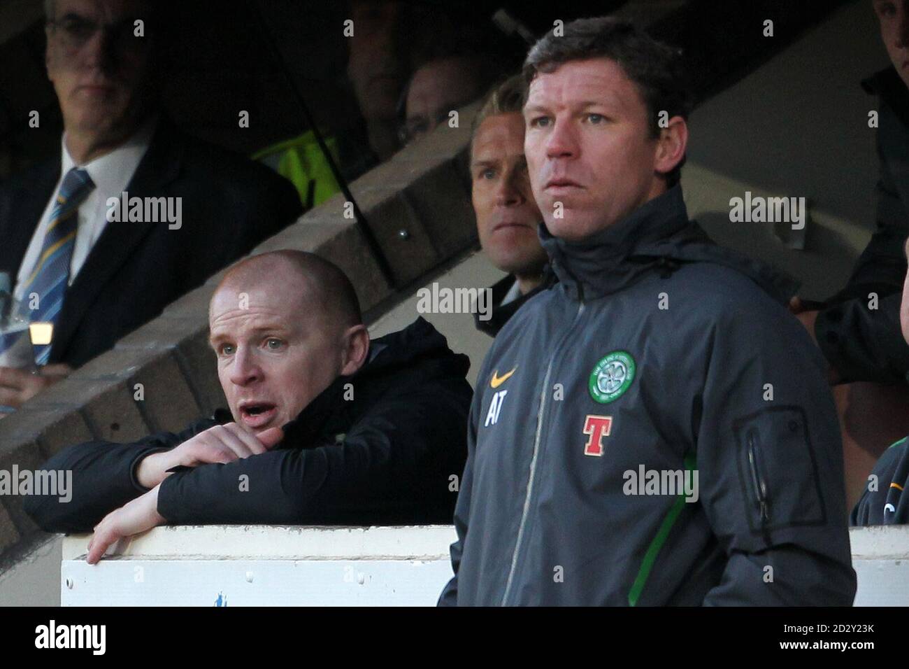Celtic manager Neil Lennon (l) with his assistant Alan Thompson Stock ...