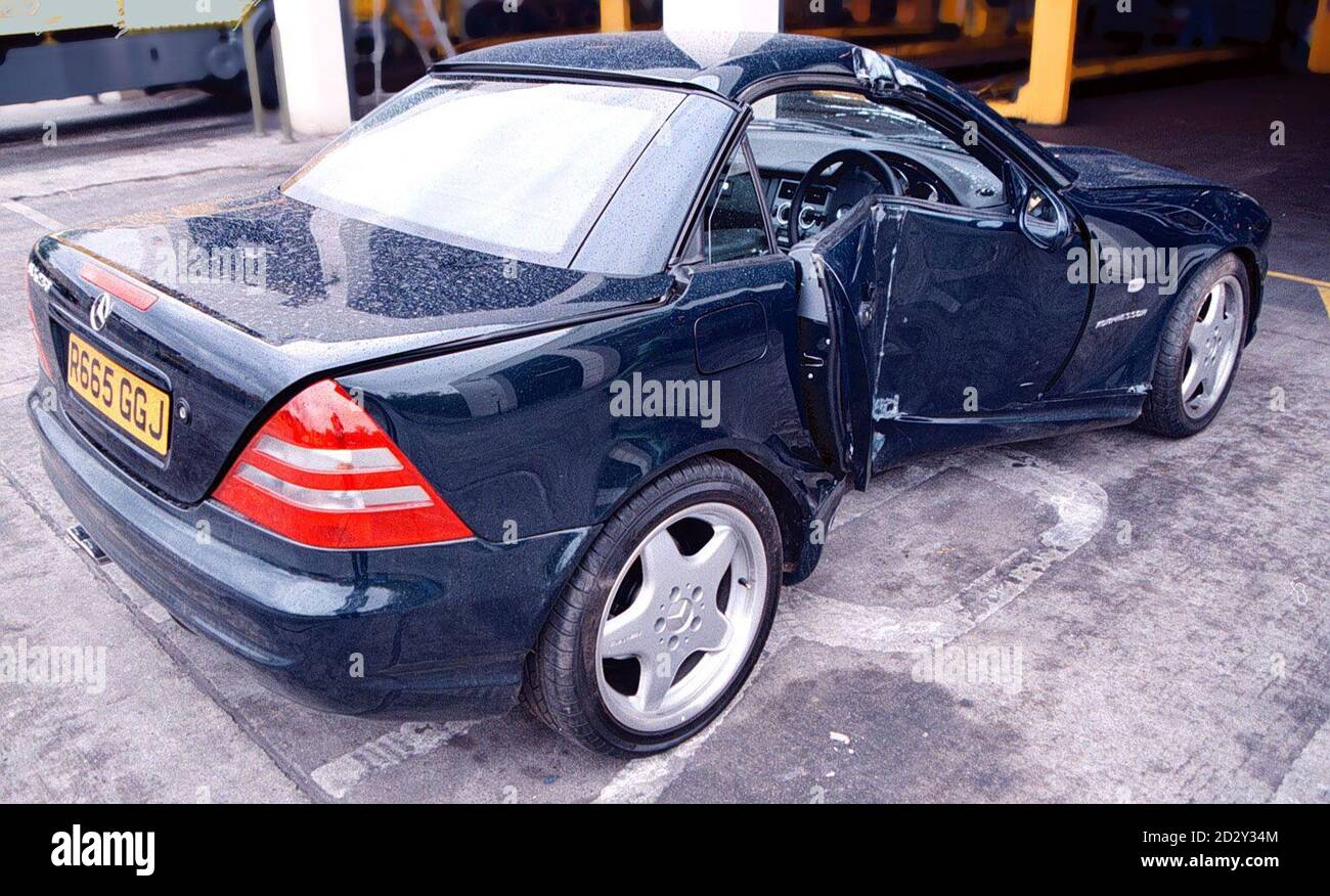 The customised Mercedes SLK Sports car which belongs to Sporty Spice ...
