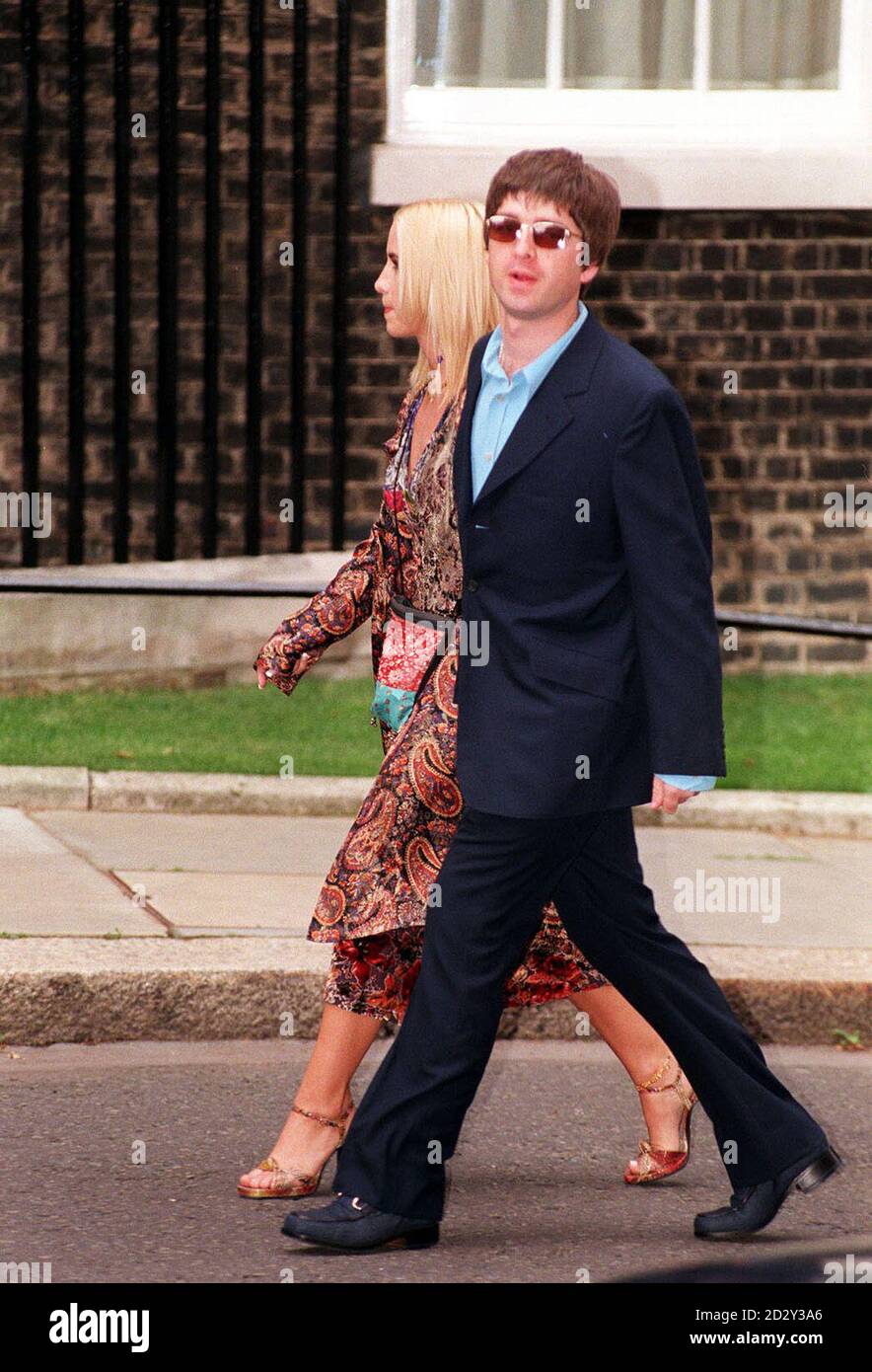 Oasis noel gallagher arrives with wife hi-res stock photography and ...