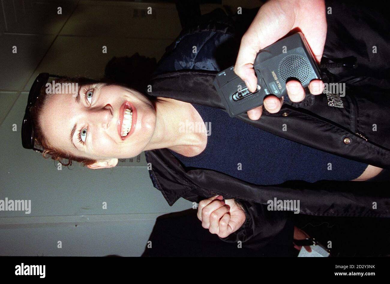 Australian born singer Gina G at London's Heathrow airport this evening ...