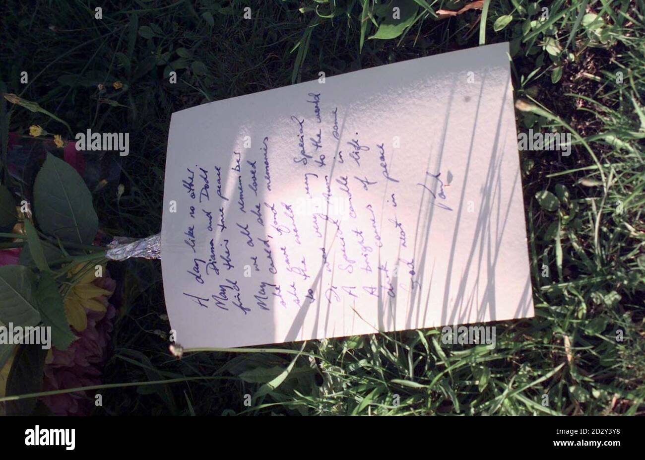 A message left outside Brookwood Cemetary today (Monday) in Woking ...