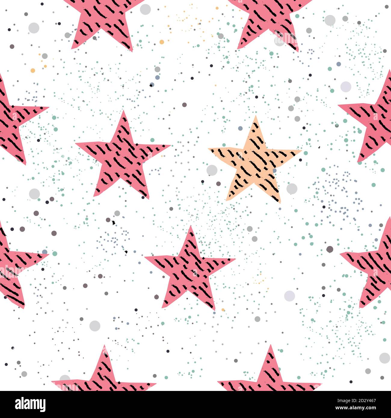 Cute Star Background. Seamless Pattern with stars. Vector Illustration ...