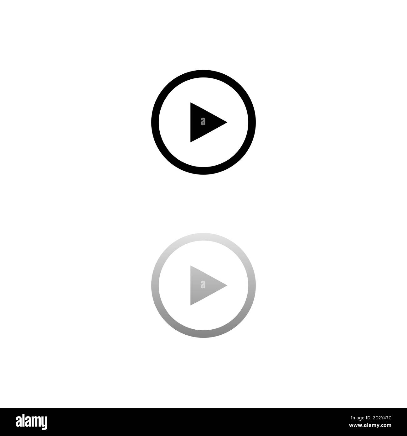 Play button. Black symbol on white background. Simple illustration ...