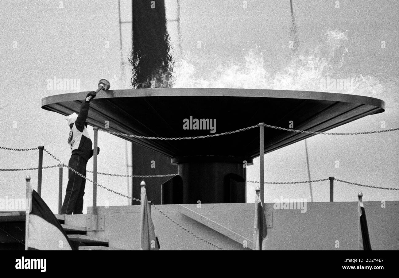 Olympic flame Black and White Stock Photos & Images - Alamy