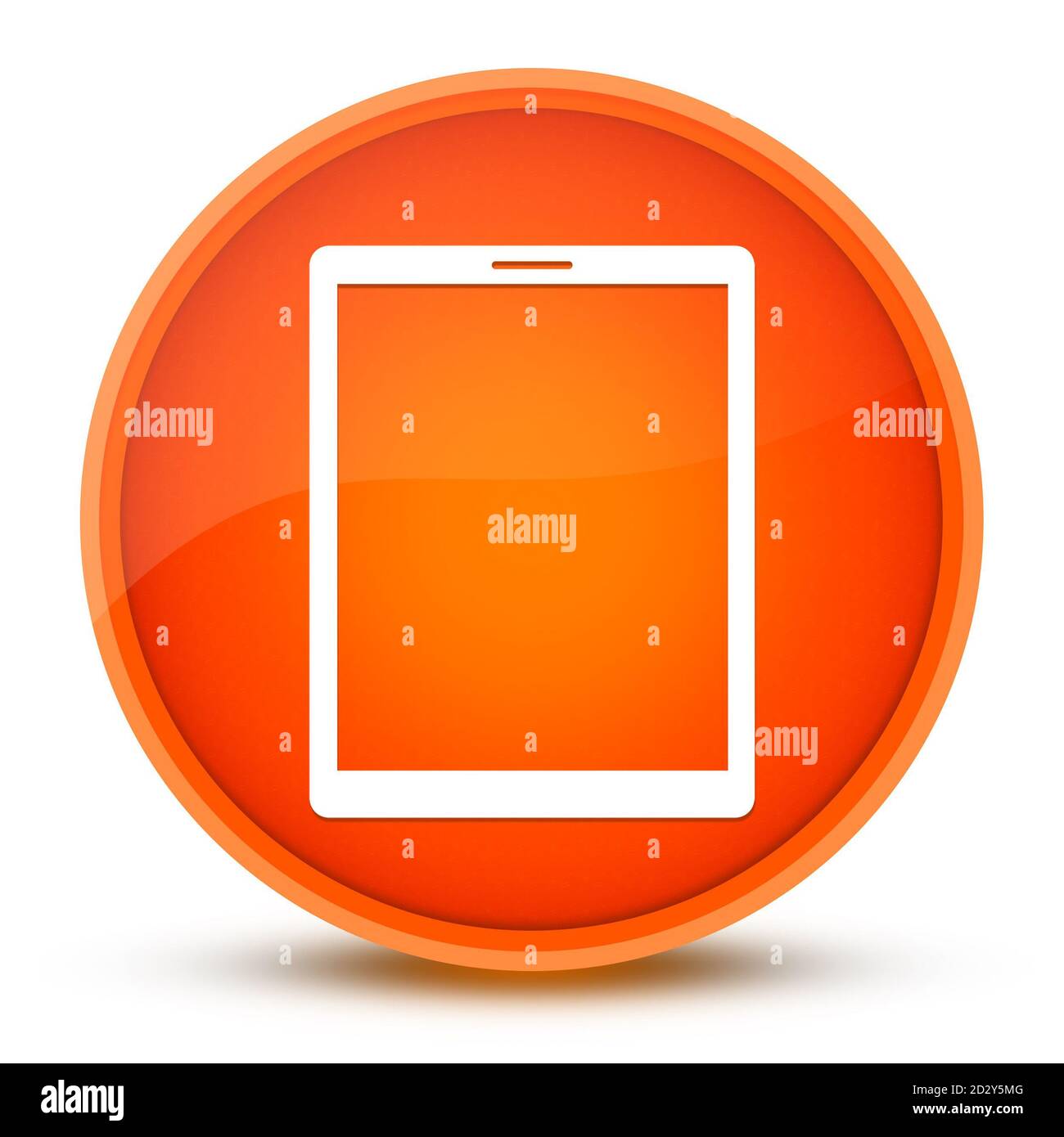 Tablet luxurious glossy orange round button abstract illustration Stock ...