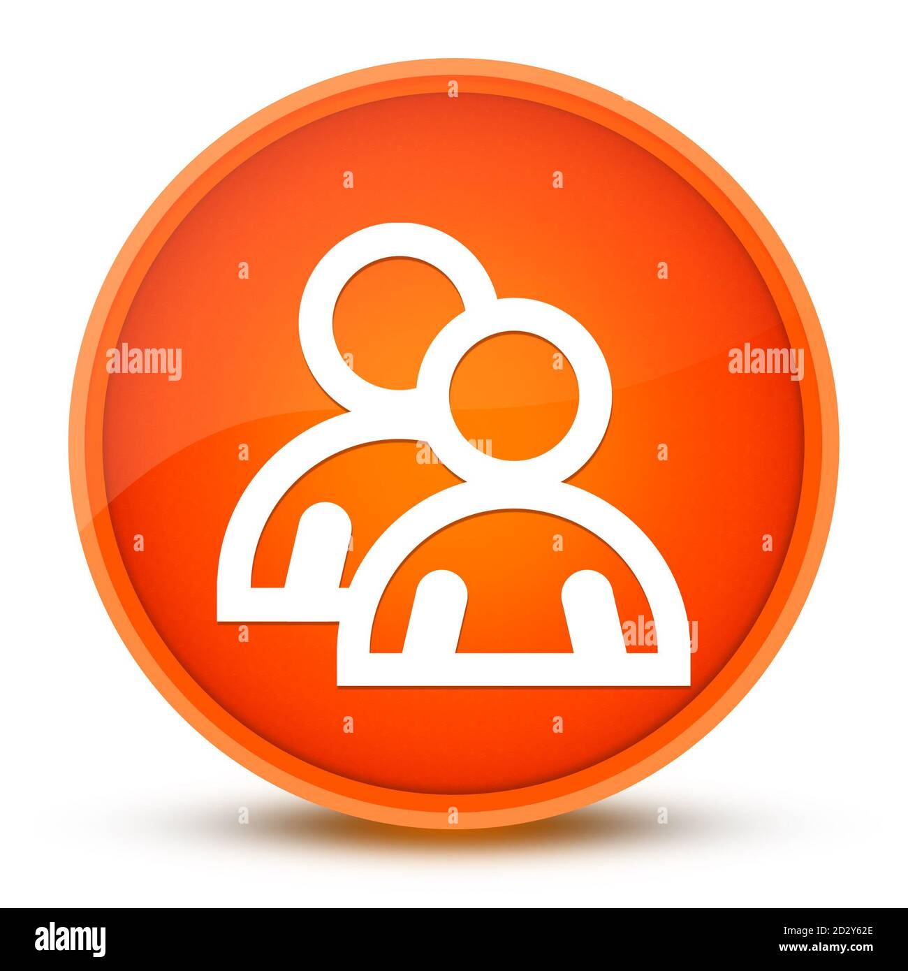 Online support luxurious glossy orange round button abstract ...