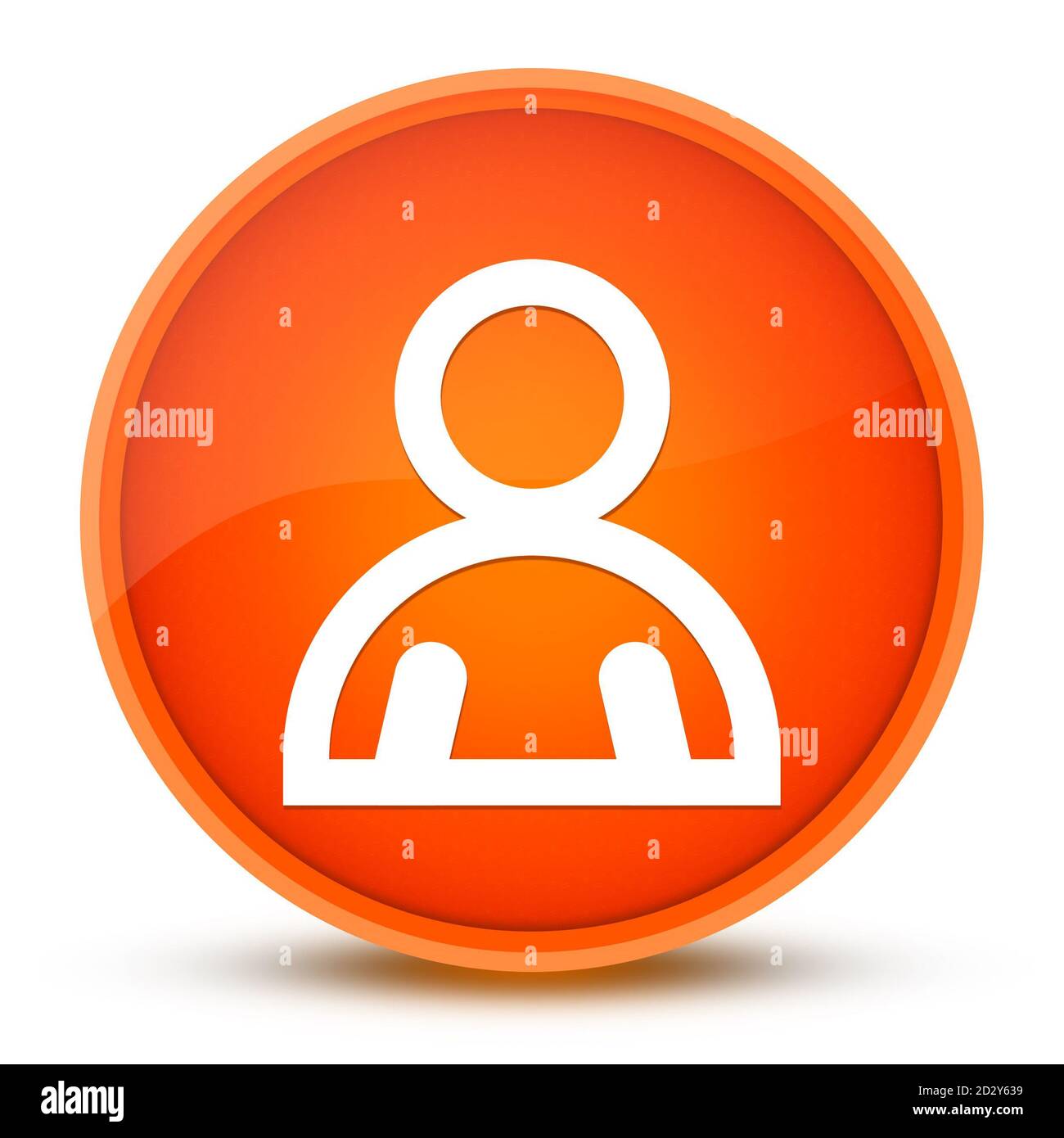 Client (member icon) luxurious glossy orange round button abstract ...