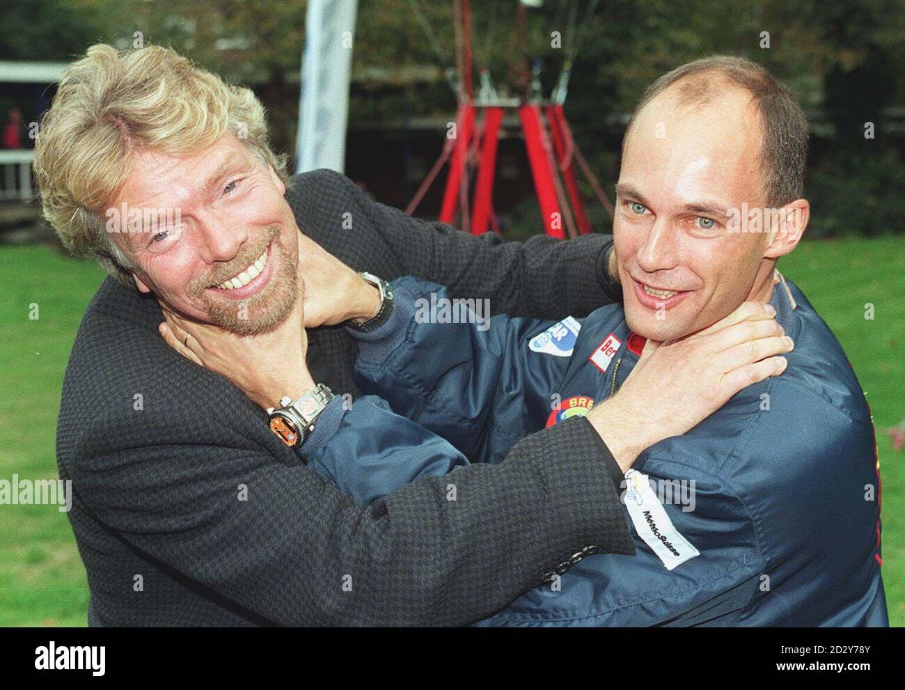 Rival balloonists Virgin boss Richard Branson (left) and Bertrand ...