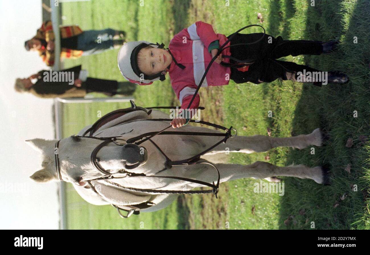 Lester Piggott's son Jamie with pony "Cabby" at Wincanton Races today ...