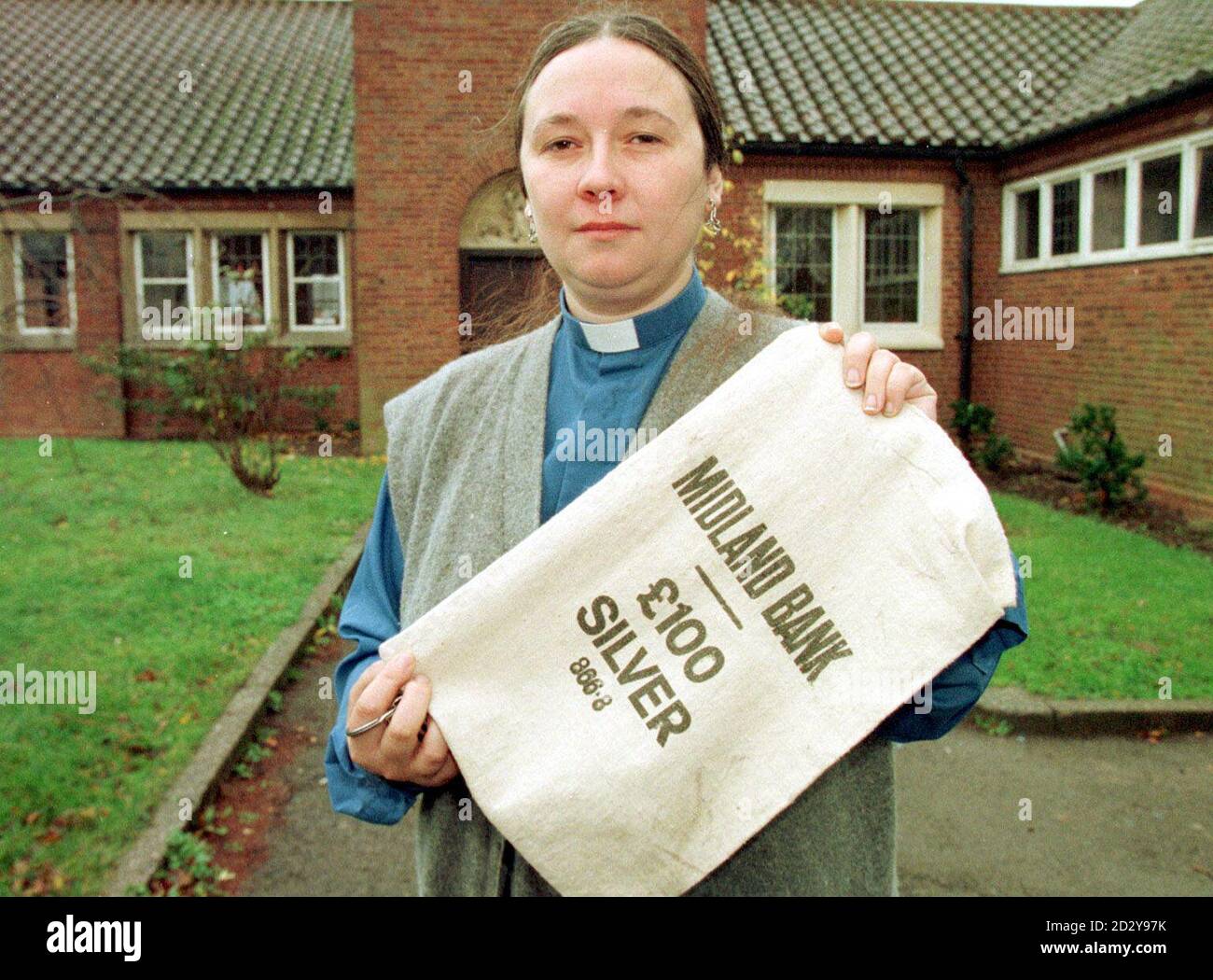 Reverend Janet Fortune-Wood, 36, outside St Barnabas Church, Kinshurst ...