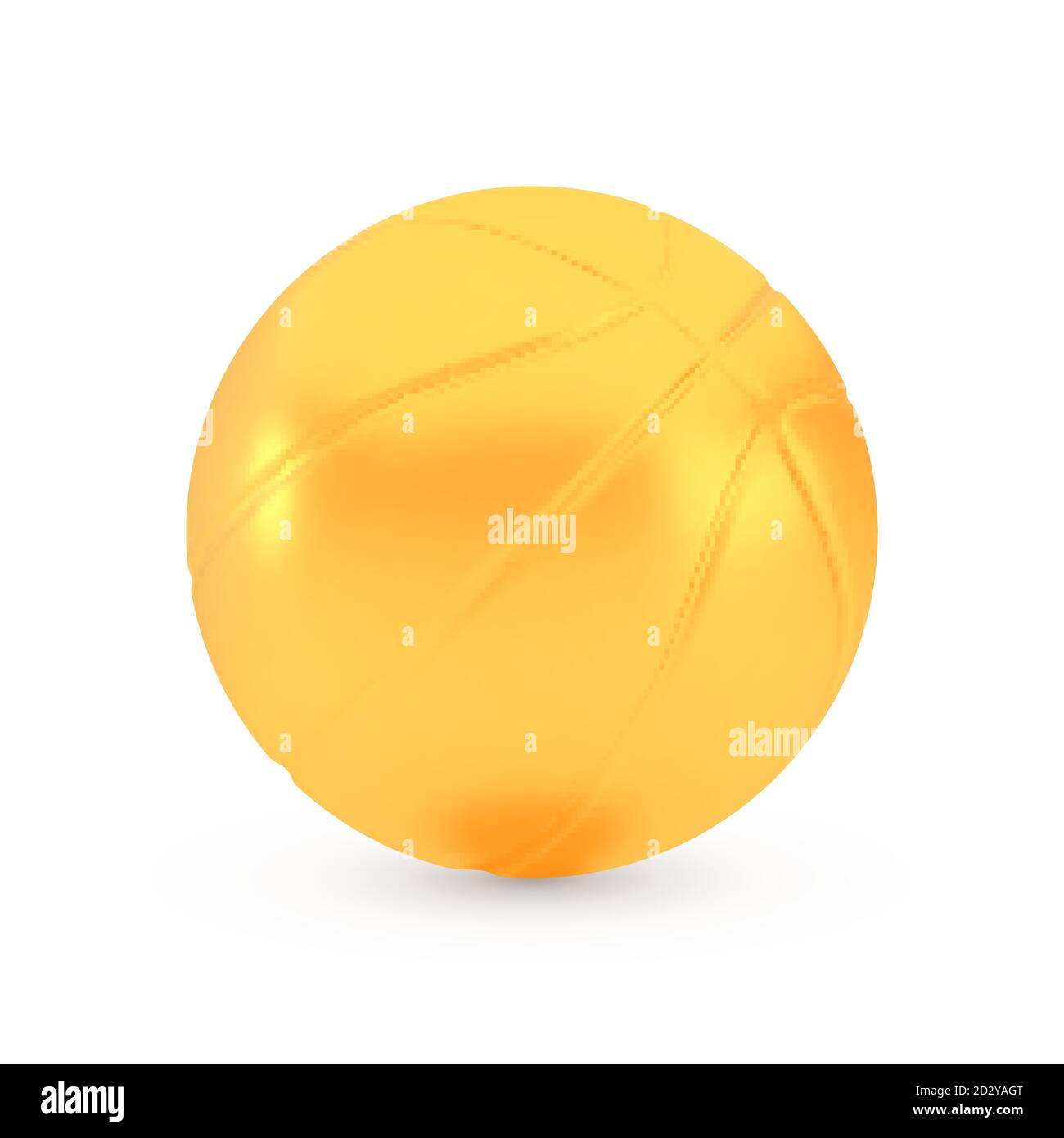 Golden basketball award concept, shiny realistic metallic ball Stock ...