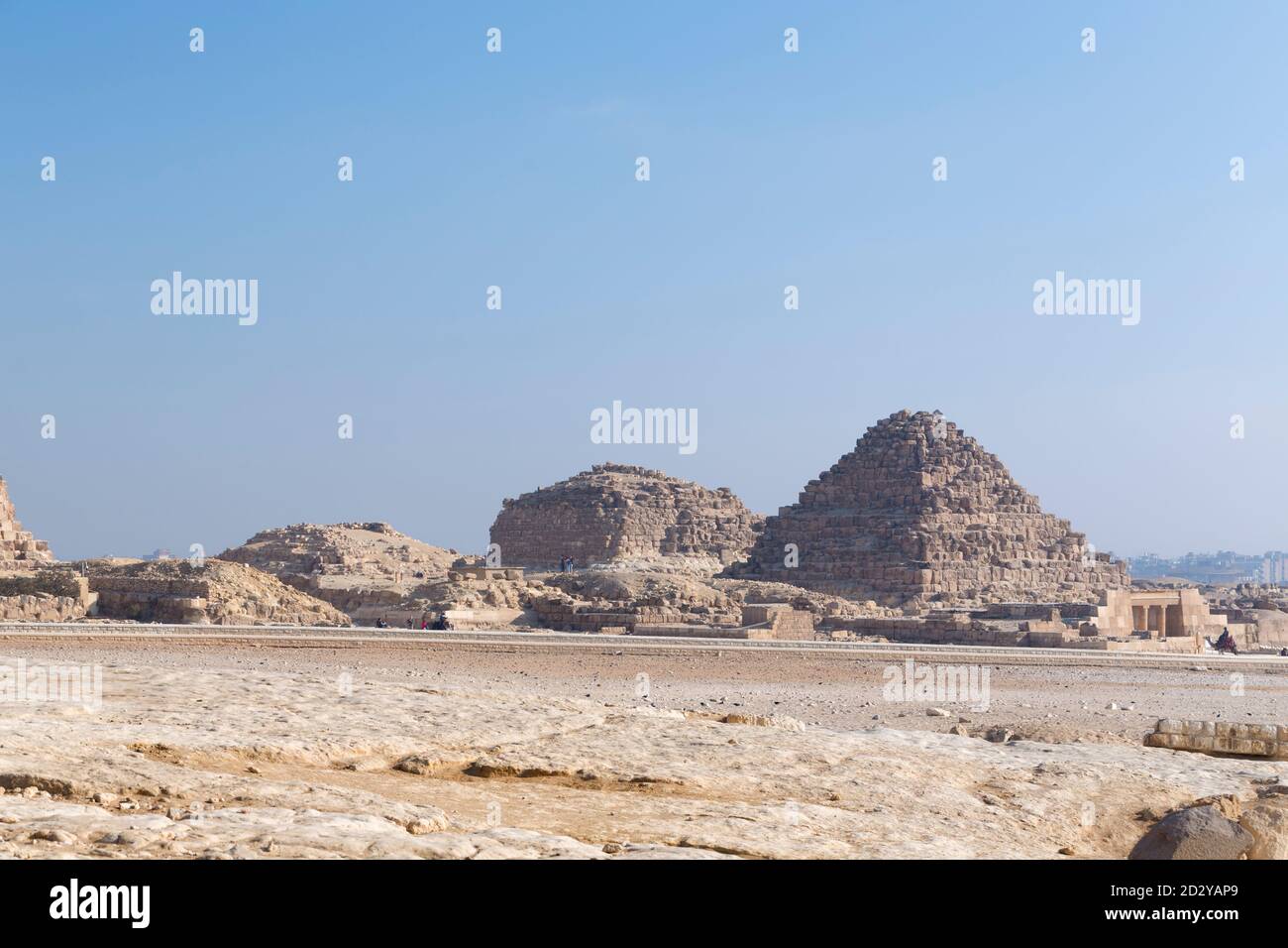 The three queen's pyramids, Giza, Egypt Stock Photo - Alamy