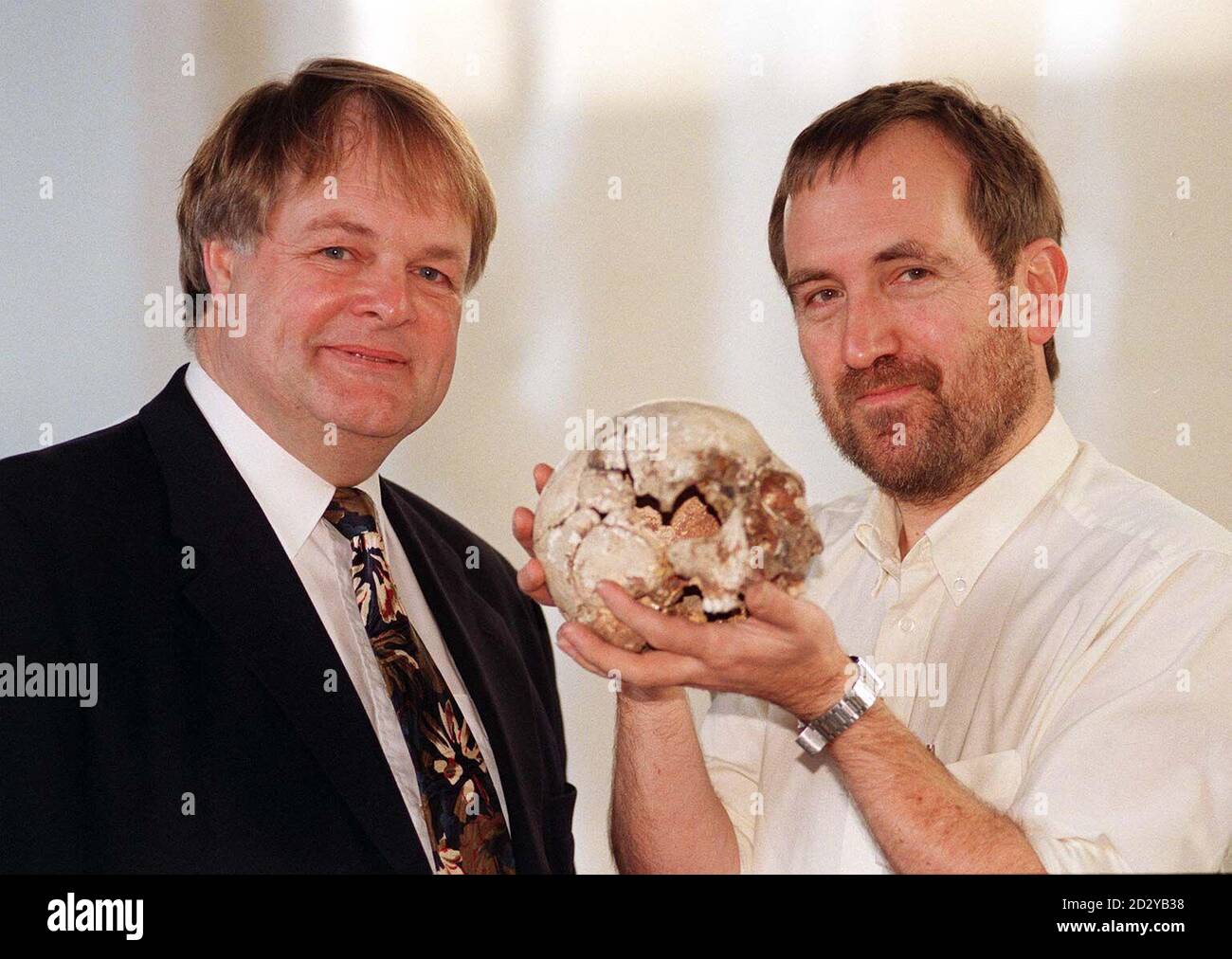 Professor Chris Stringer from the Natural History Museum holds the 9 ...
