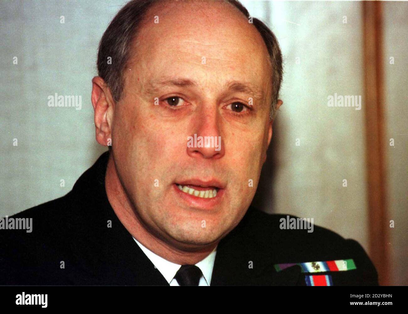 Captain Stephen Meyer of the British Aircraft Carrier HMS Illustrious ...