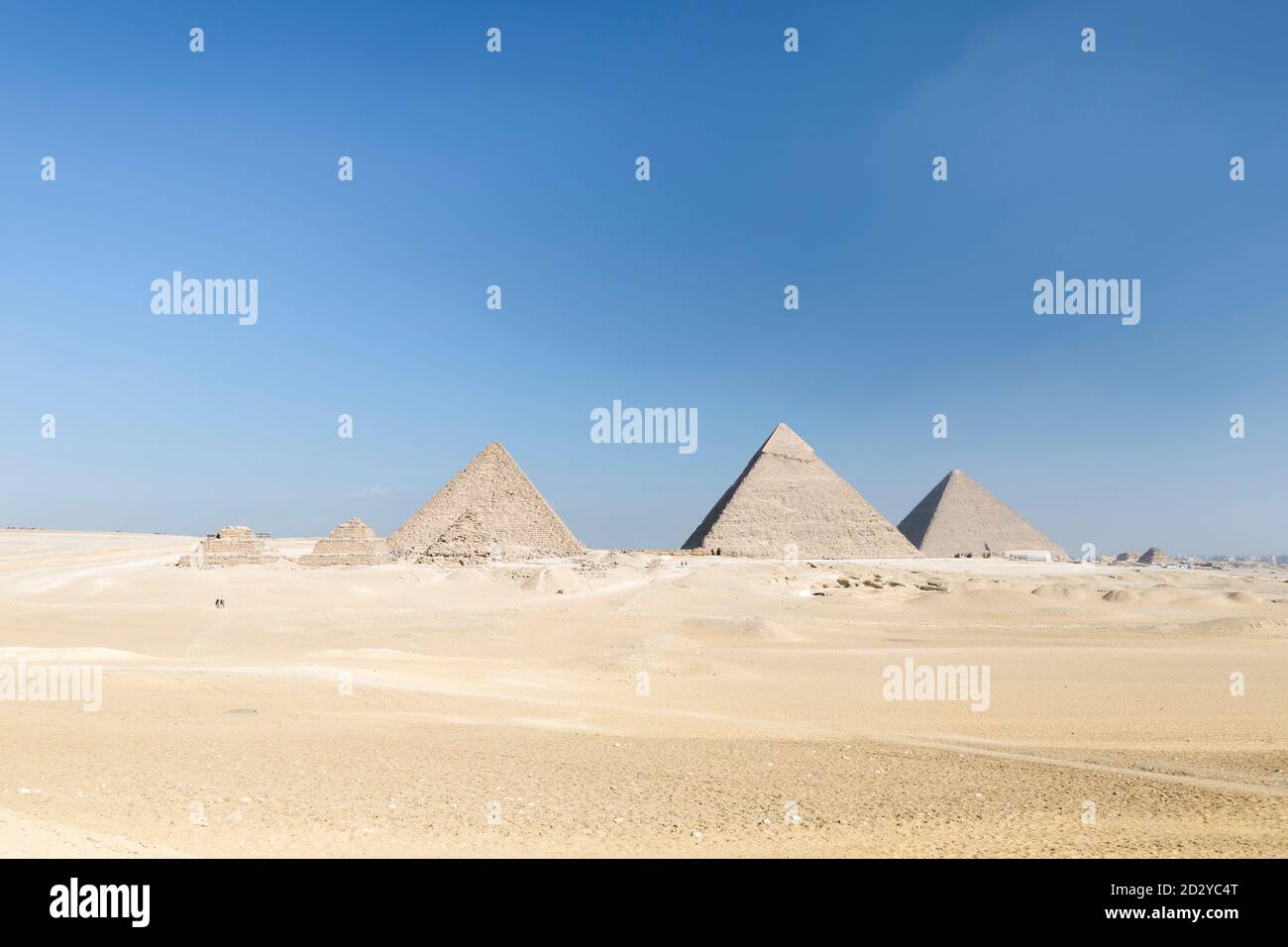 The nine pyramids of Giza, Egypt Stock Photo - Alamy